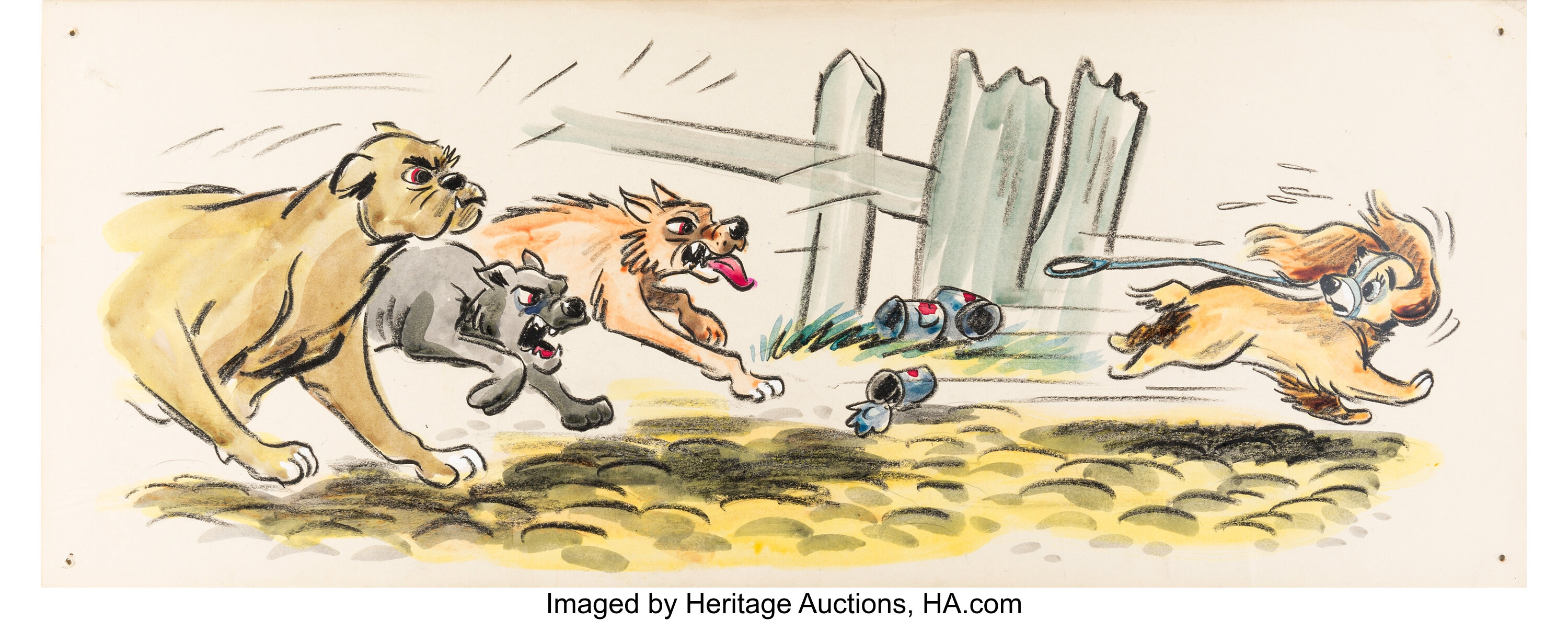 Lady and the Tramp Concept Illustration by Joe Rinaldi (Walt | Lot ...