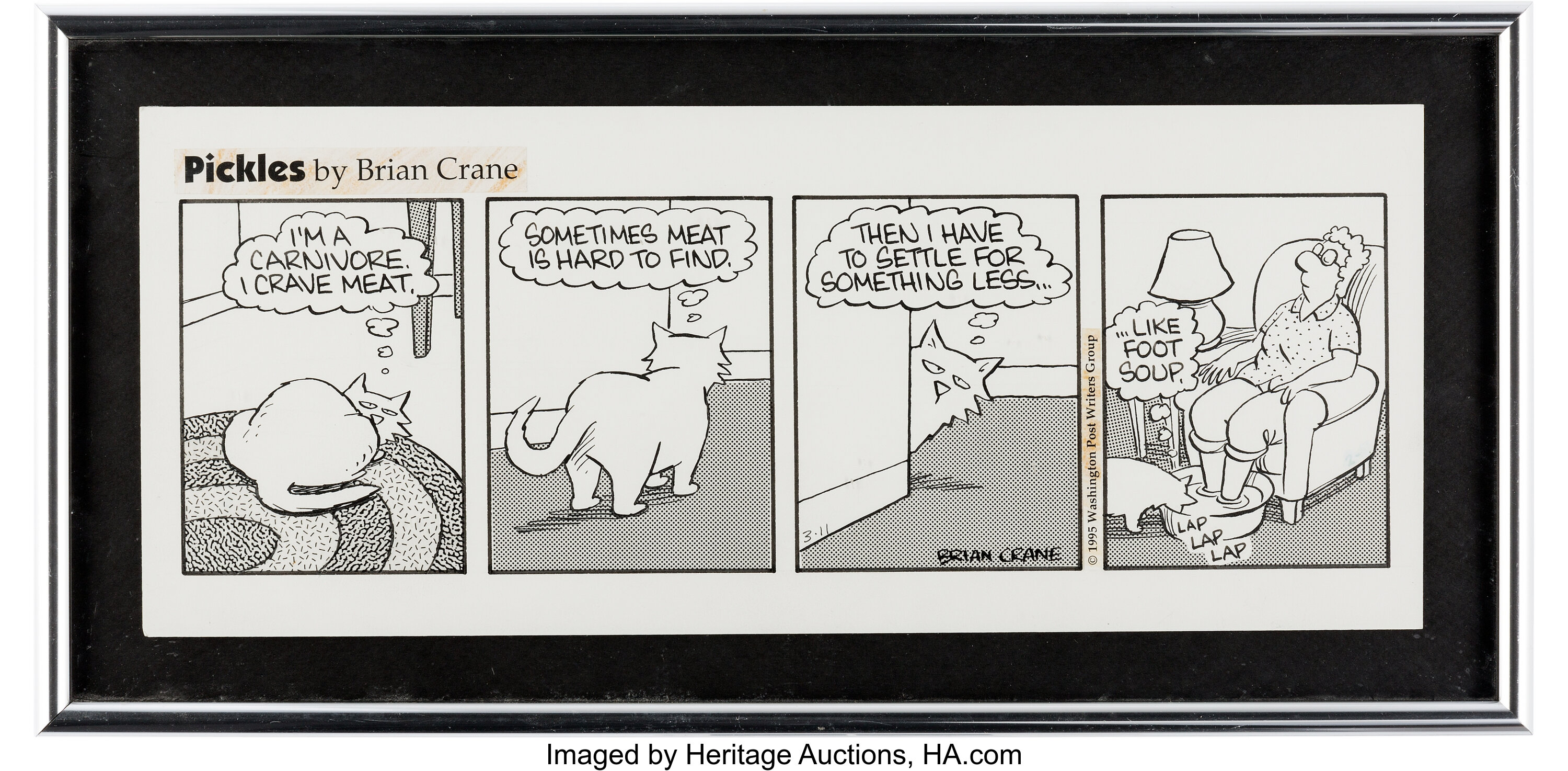 Brian Crane Pickles Daily Comic Strip Original Art dated 3-11-95 | Lot ...