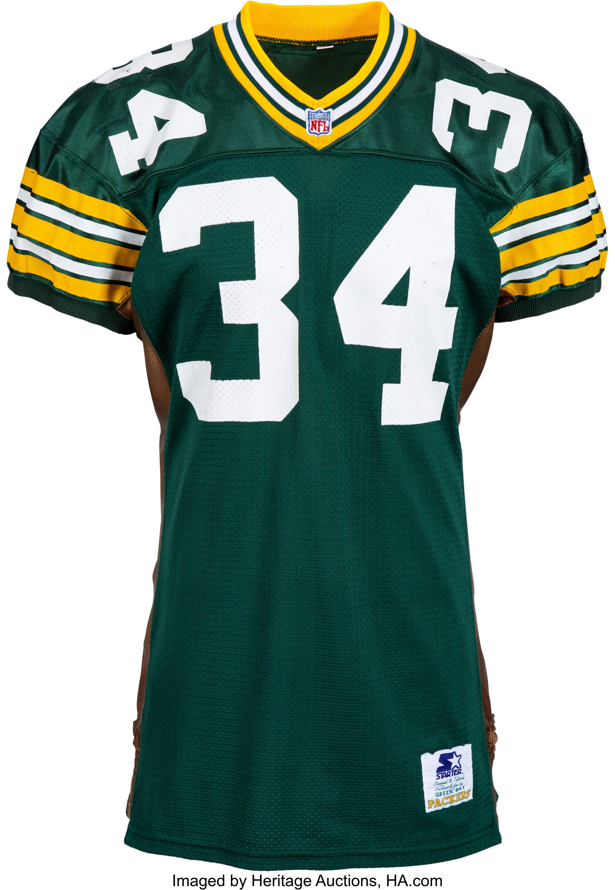 1992 Edgar Bennett Game Worn & Signed Green Bay Packers Jersey ...