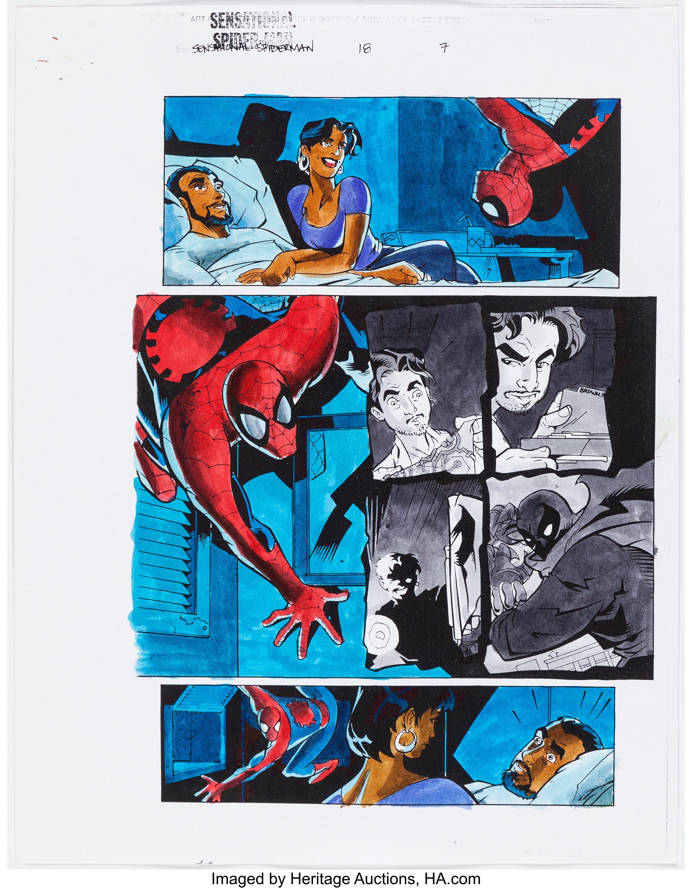 Gregory Wright Sensational Spider-Man #18 Story Pages 7 and 8 | Lot ...