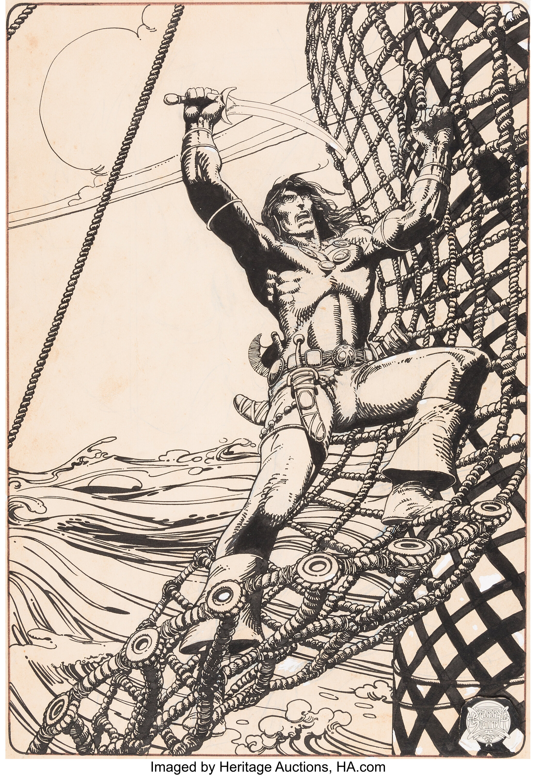 Barry Smith "Conan the Buccaneer" Illustration Original Art | LotID ...