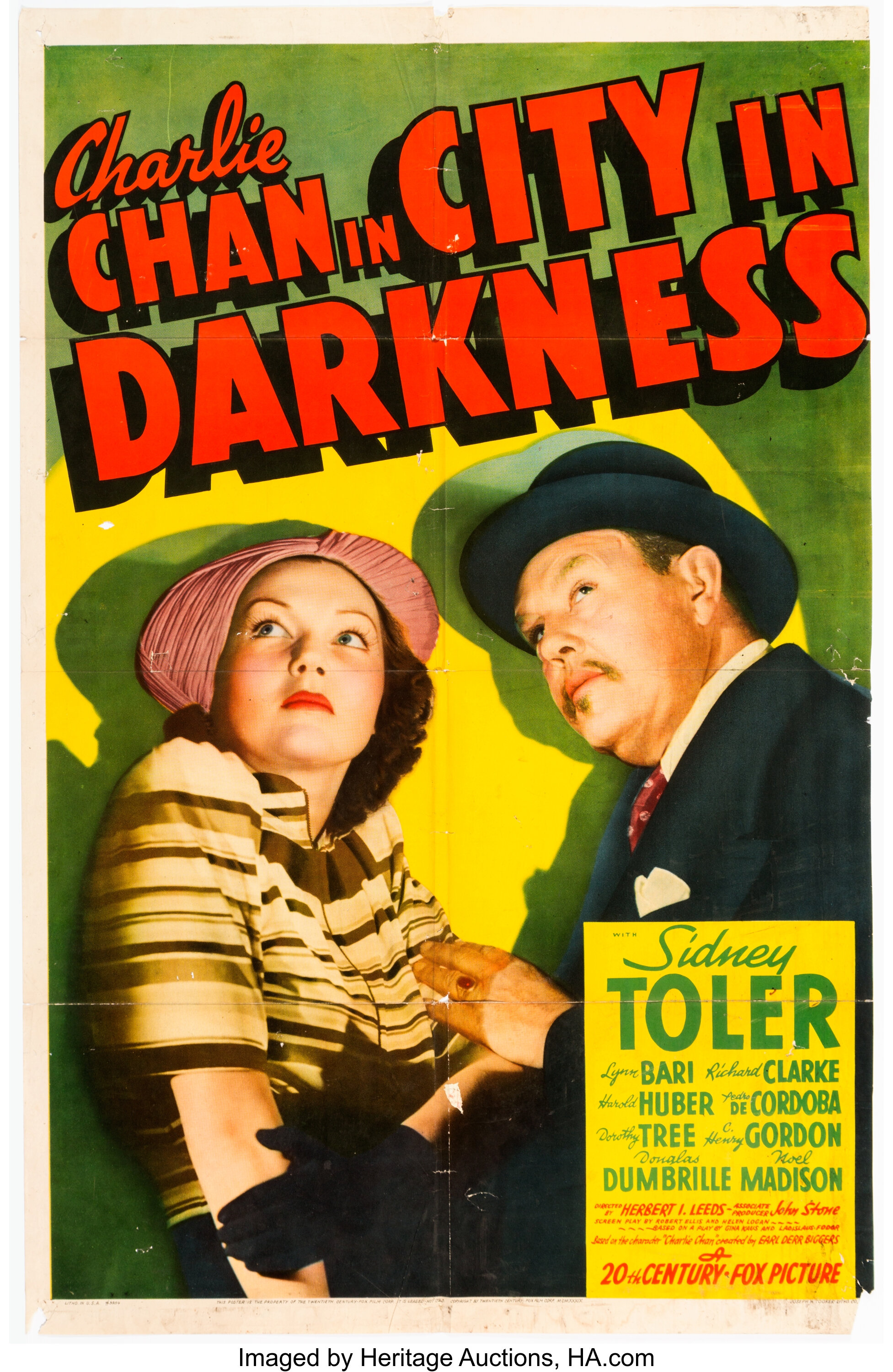 Charlie Chan in City in Darkness One Sheet Movie Poster (20th | Lot ...