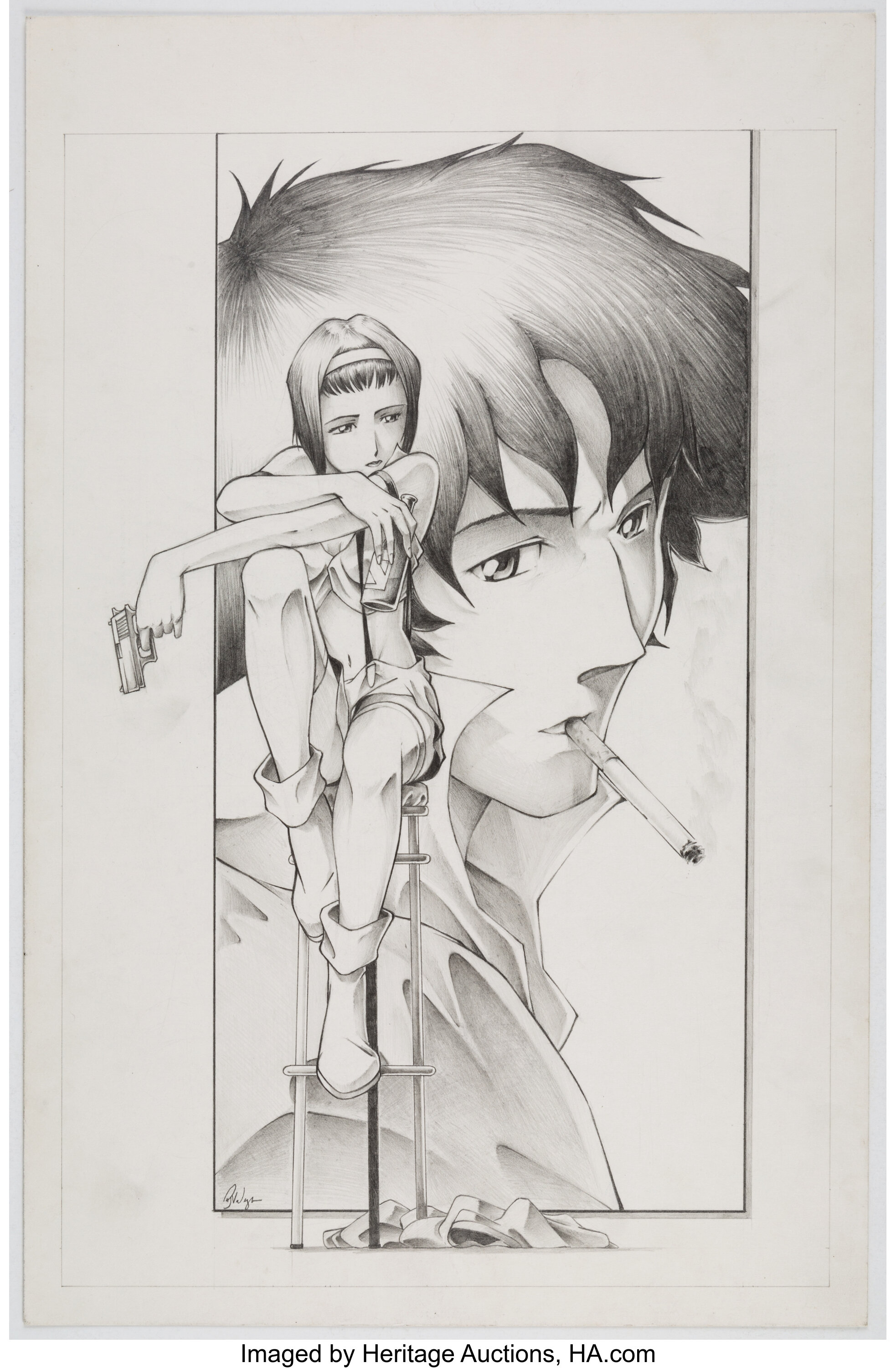 Brian Valeza - Cowboy Bebop Illustration Original Art (2004).... | Lot ...