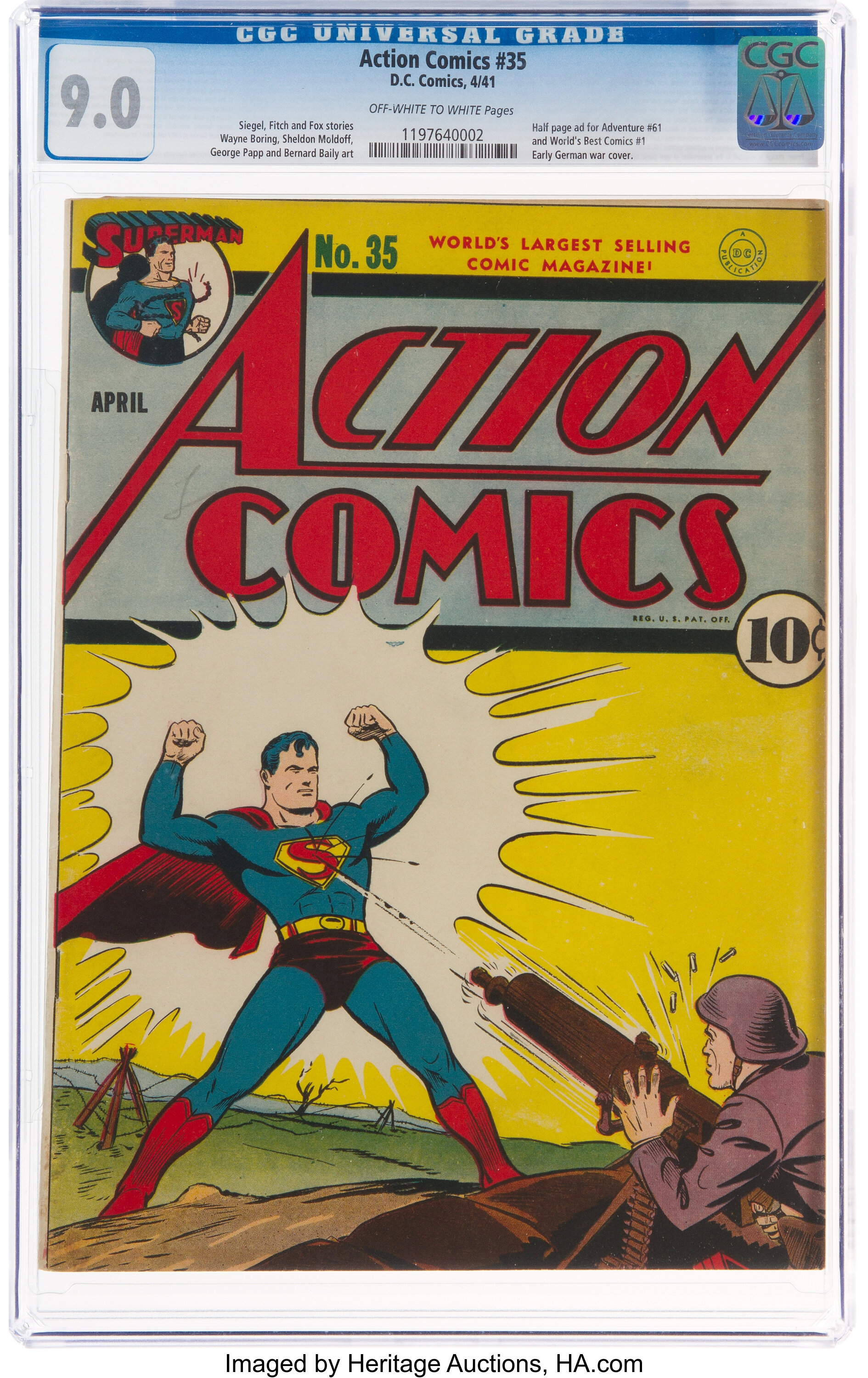 How Much Is Action Comics #35 Worth? Browse Comic Prices | Heritage ...