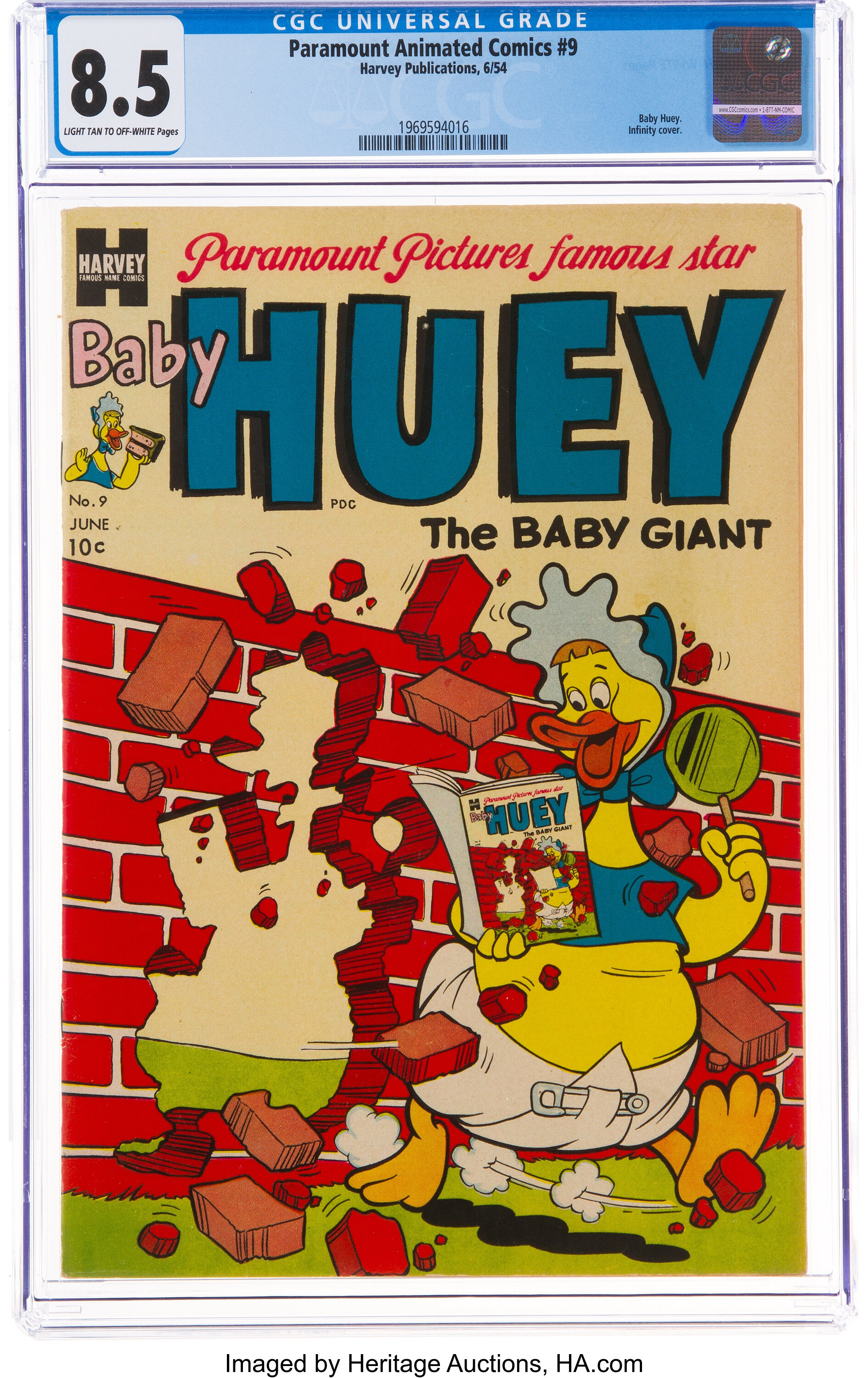 Paramount Animated Comics #9 Baby Huey (Harvey, 1954) CGC VF+ 8.5 | Lot ...
