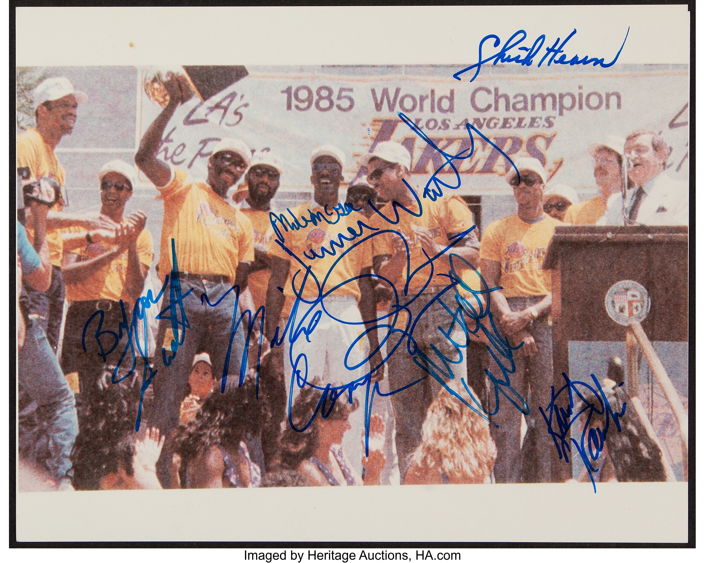 1985 Los Angeles Lakers Championship Parade Photograph... | Lot #42406 ...