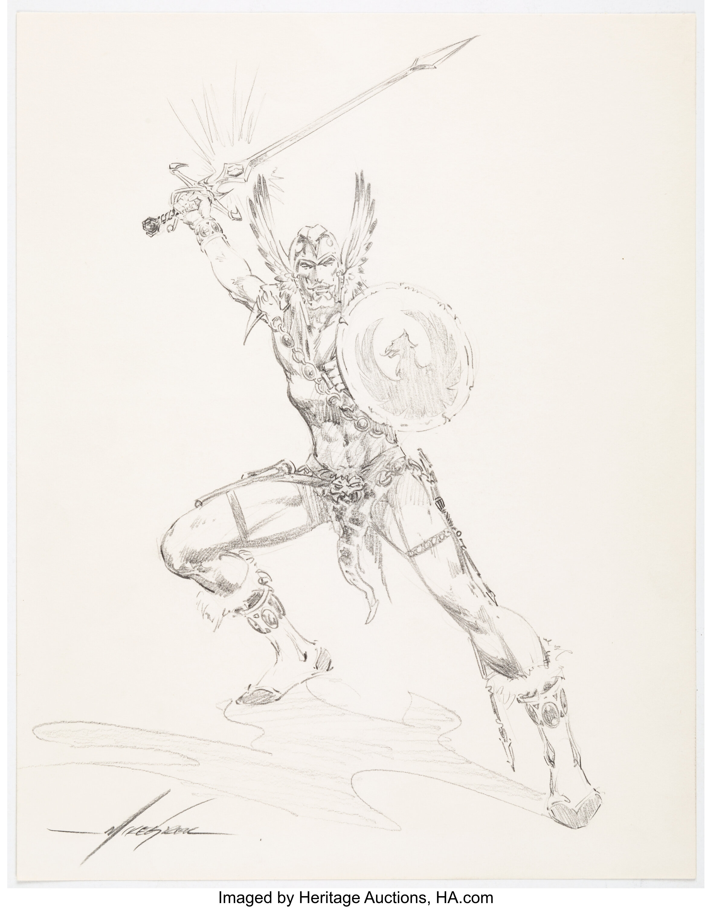 Mike Grell - The Warlord Specialty Illustration Original Art | Lot ...