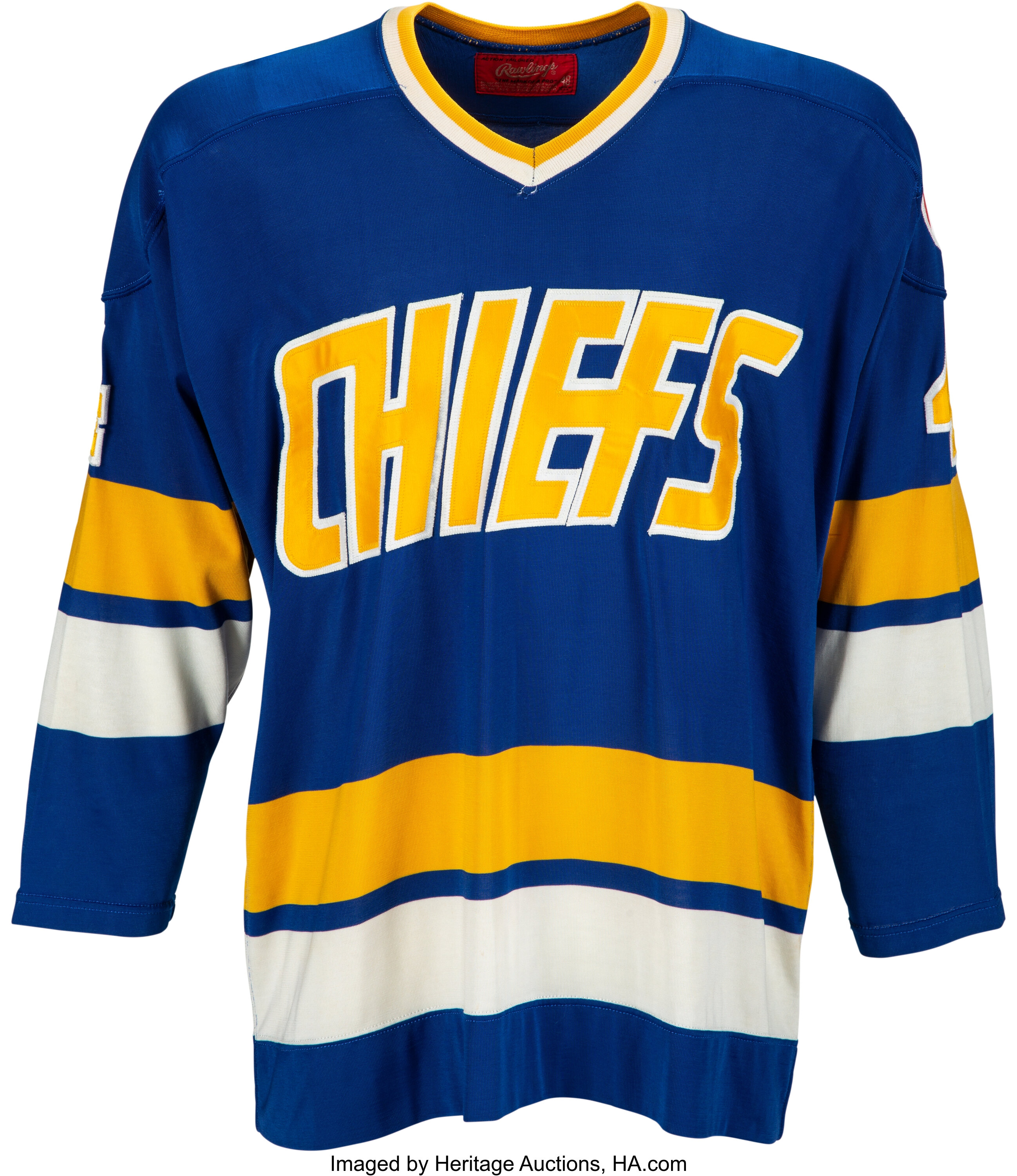 1977 "Slapshot" Screen Worn Charleston Chiefs Jersey.... Hockey | Lot ...