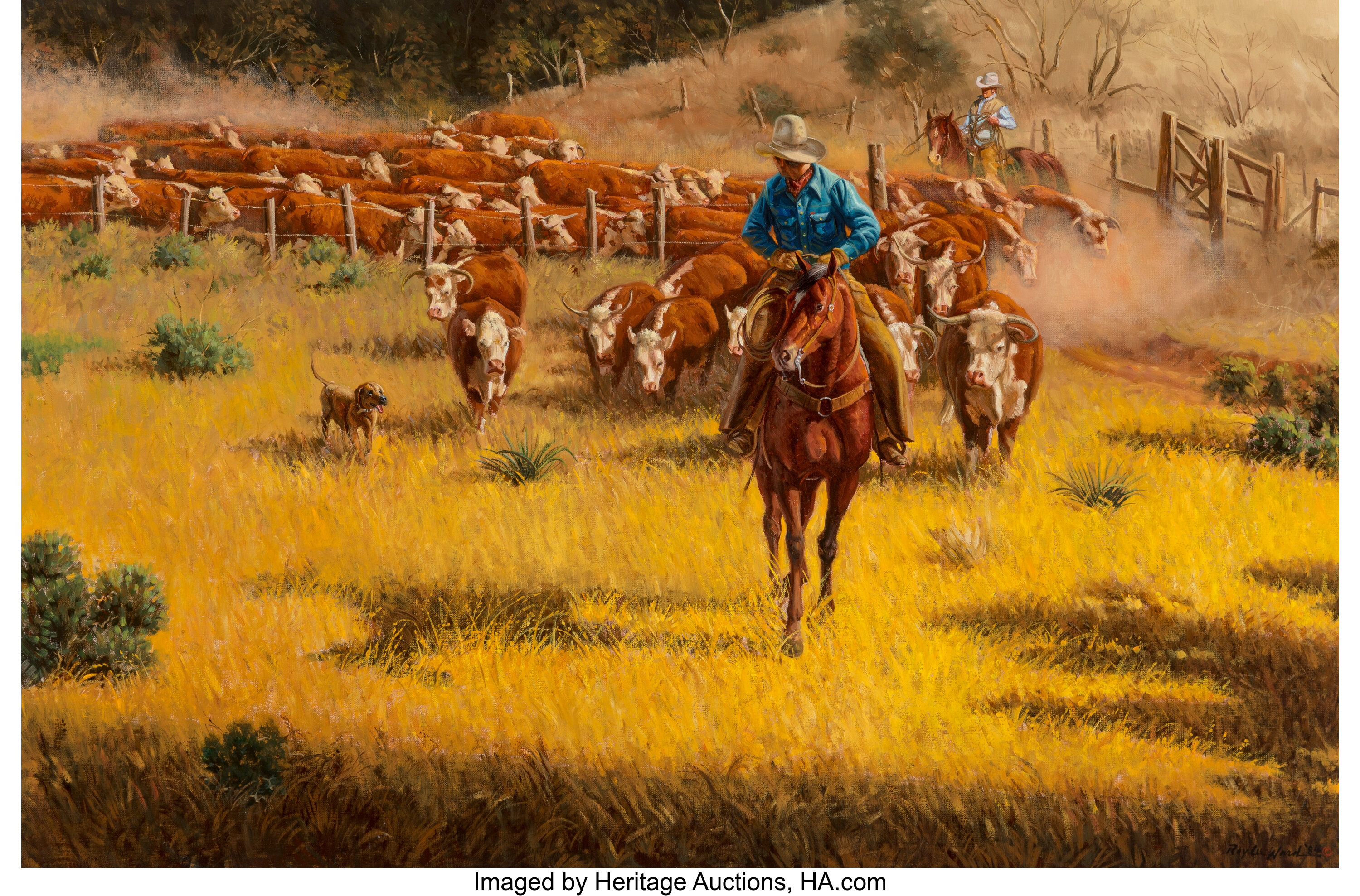 Roy Lee Ward (American, 1941-2015). New Grass, 1984. Oil on canvas ...