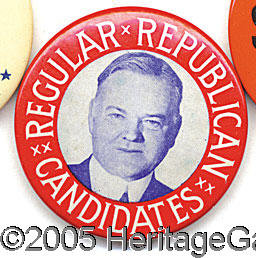 LARGE HOOVER BUTTON. Great, colorful, large Hoover button, in fi ...