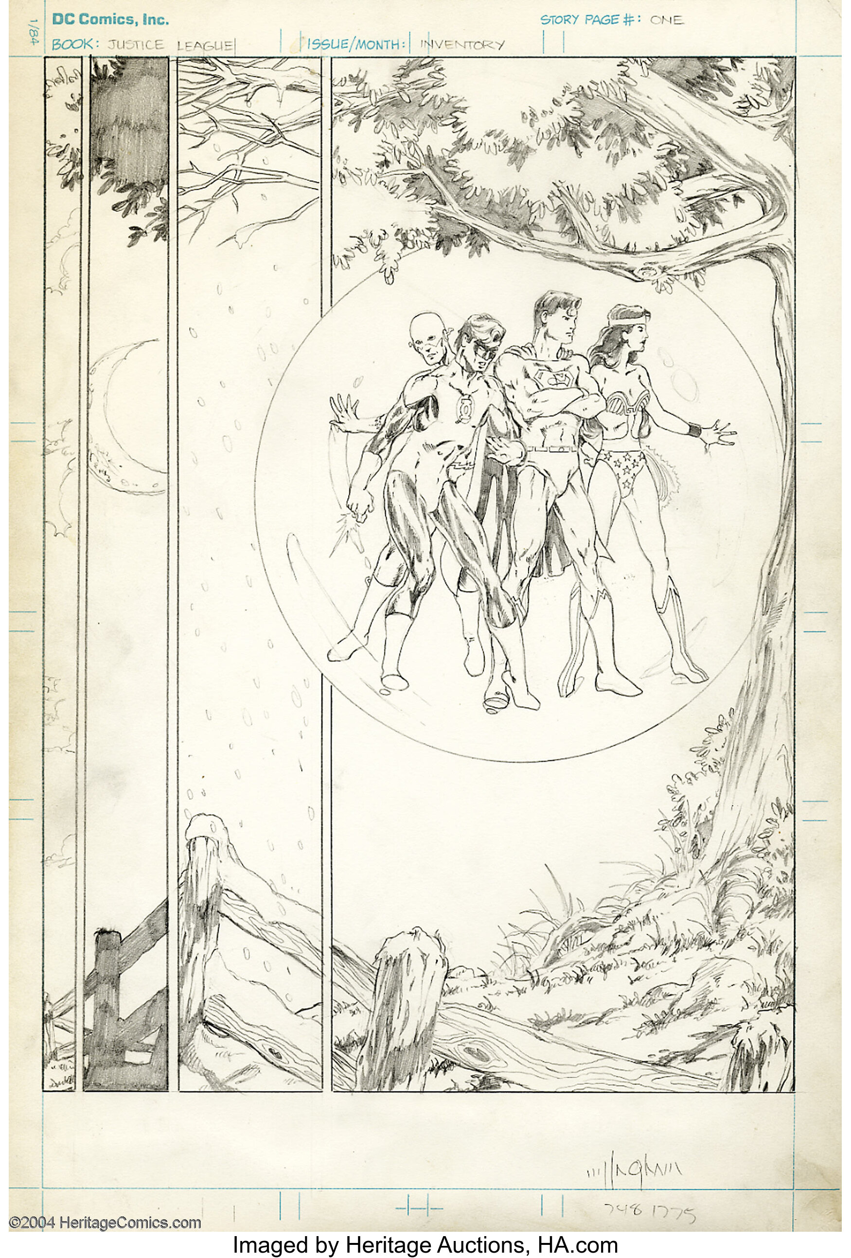 Bill Willingham - Original Art for an Unpublished Justice League | Lot ...