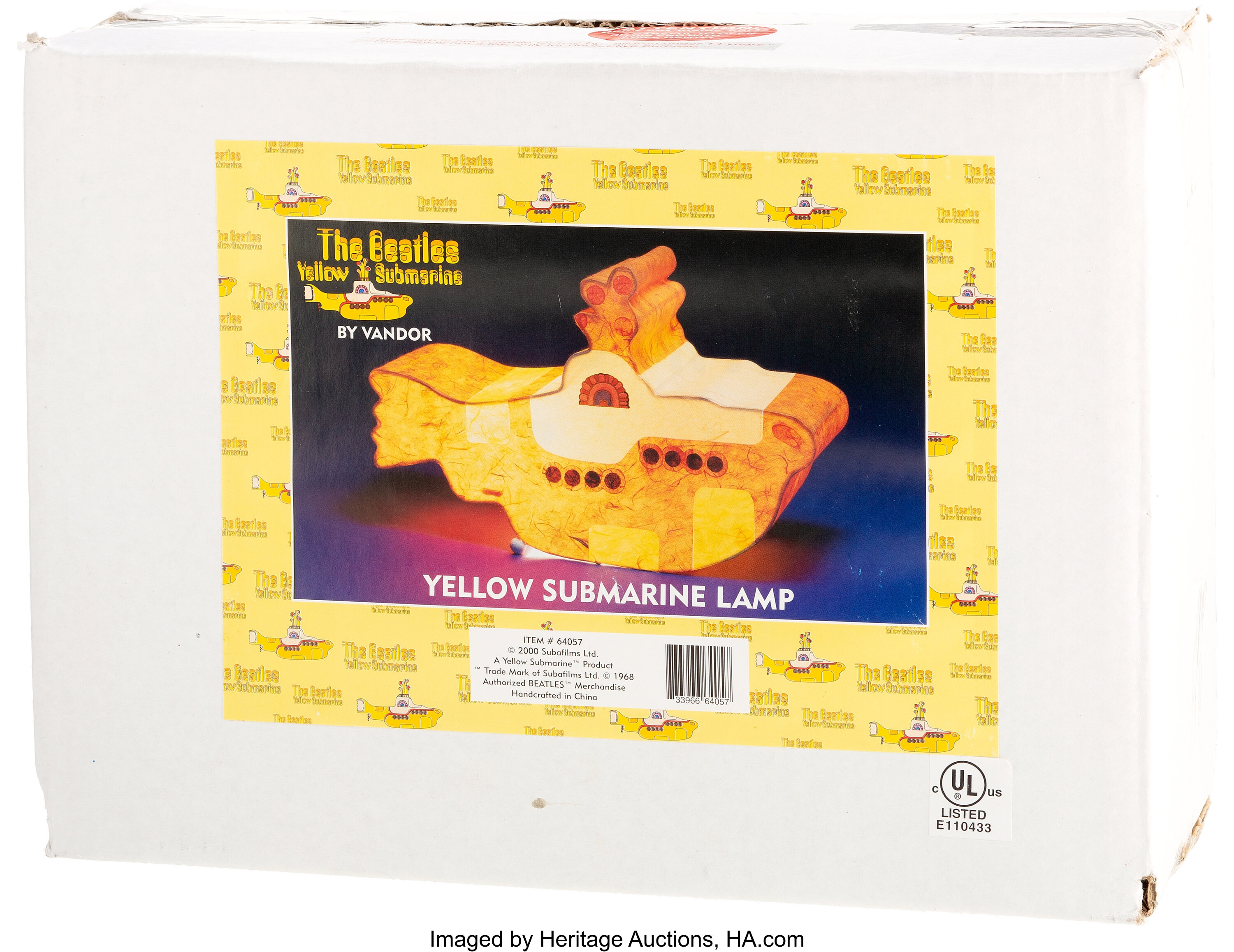 The Beatles Yellow Submarine Lamp By Vandor Still Sealed In Original ...