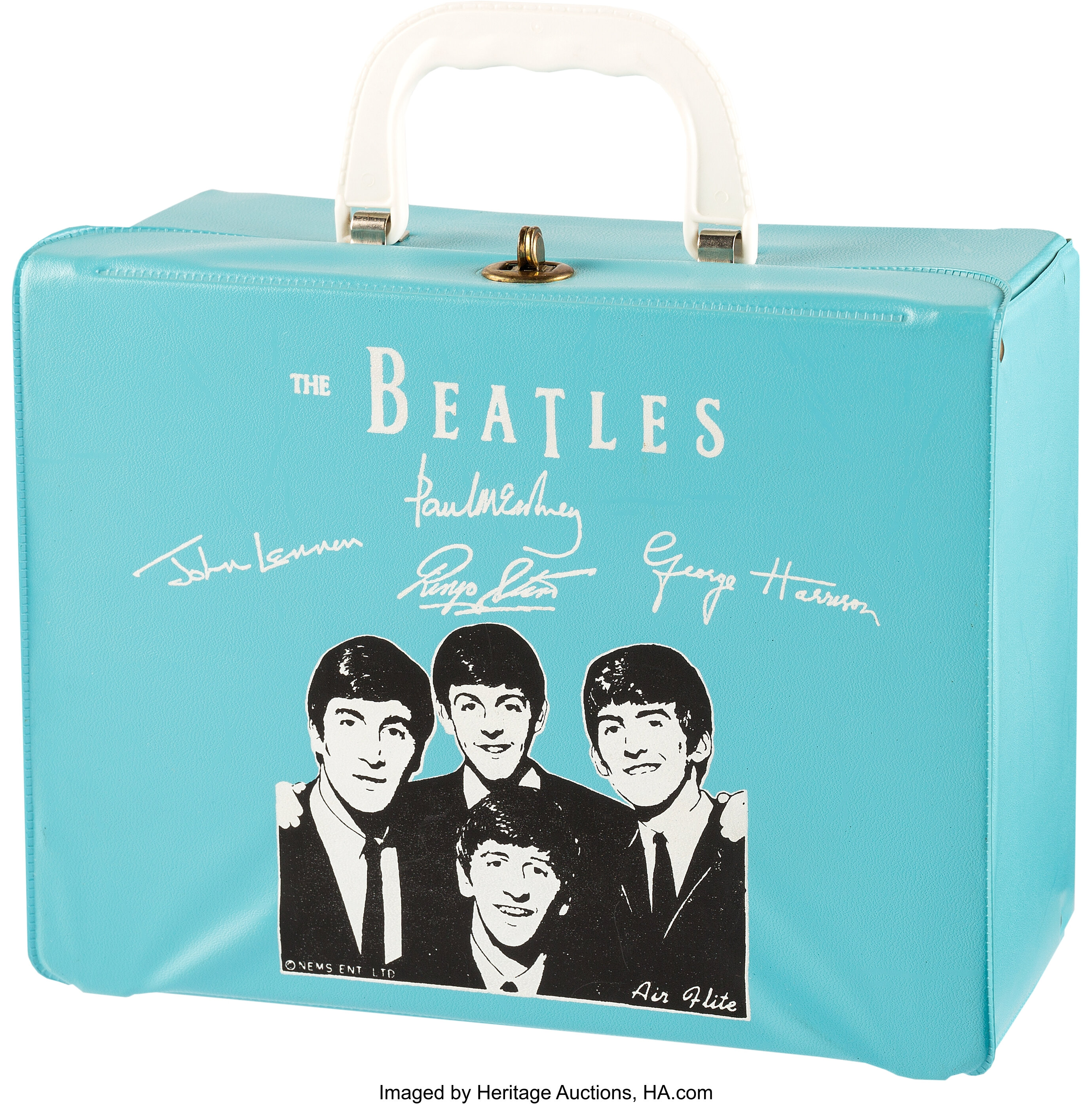 The Beatles Original Air Flite Light Blue Vinyl Carrying Case | Lot ...
