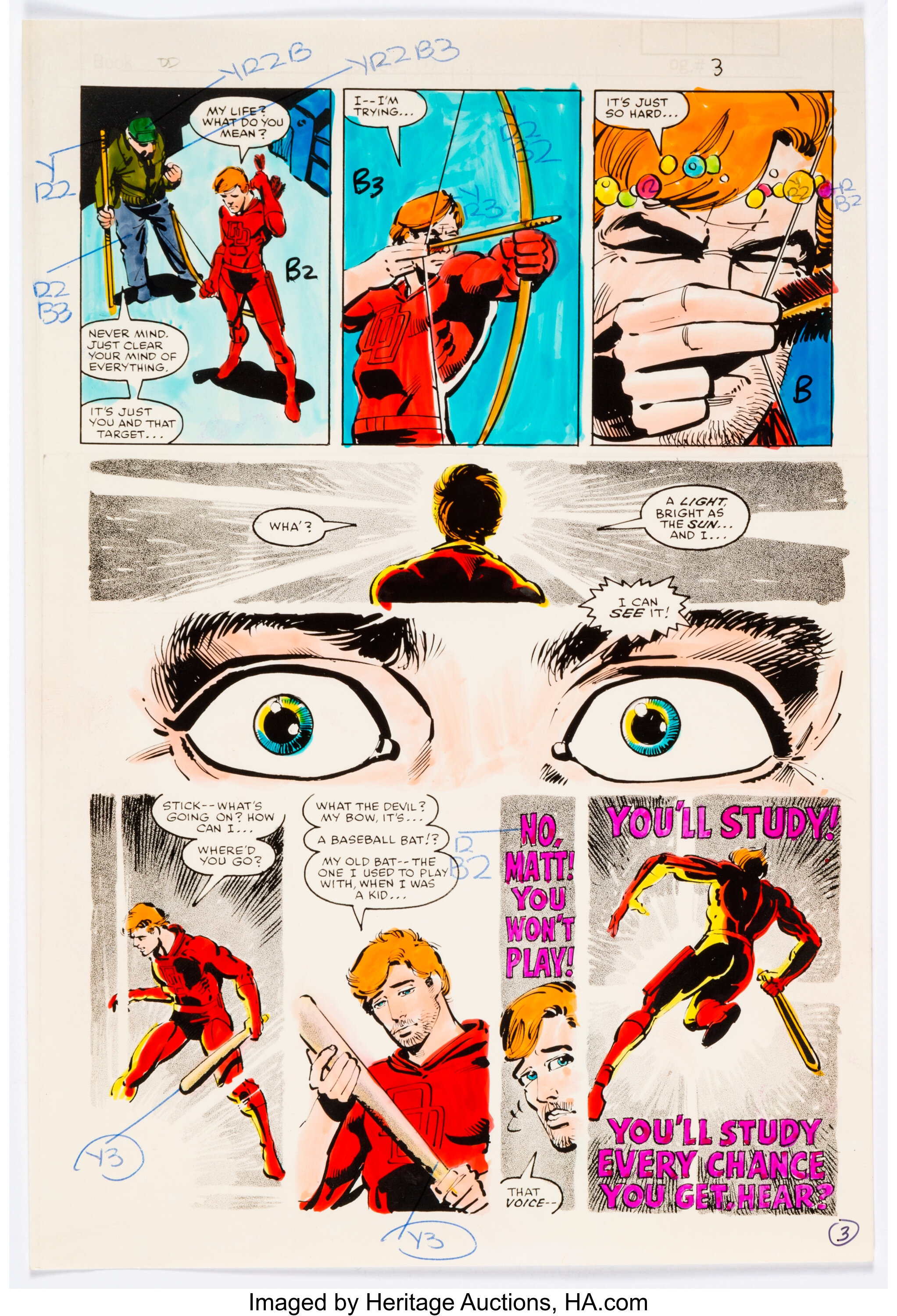Glynis Oliver (as Wein) Daredevil #177 Story Page 3 Production | Lot ...