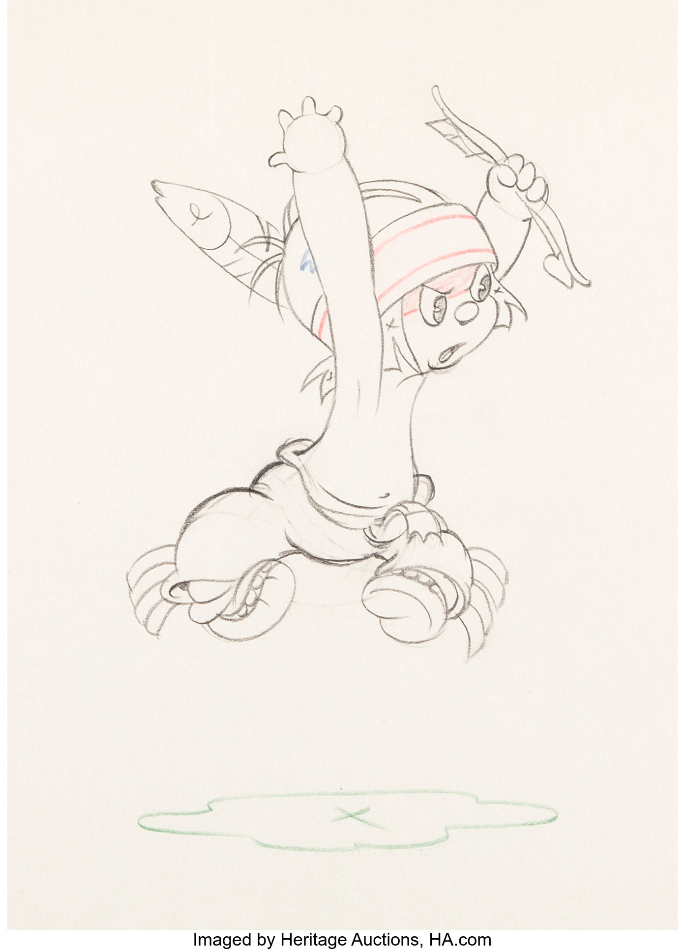 Silly Symphonies Little Hiawatha Animation Drawing (Walt Disney, | Lot ...