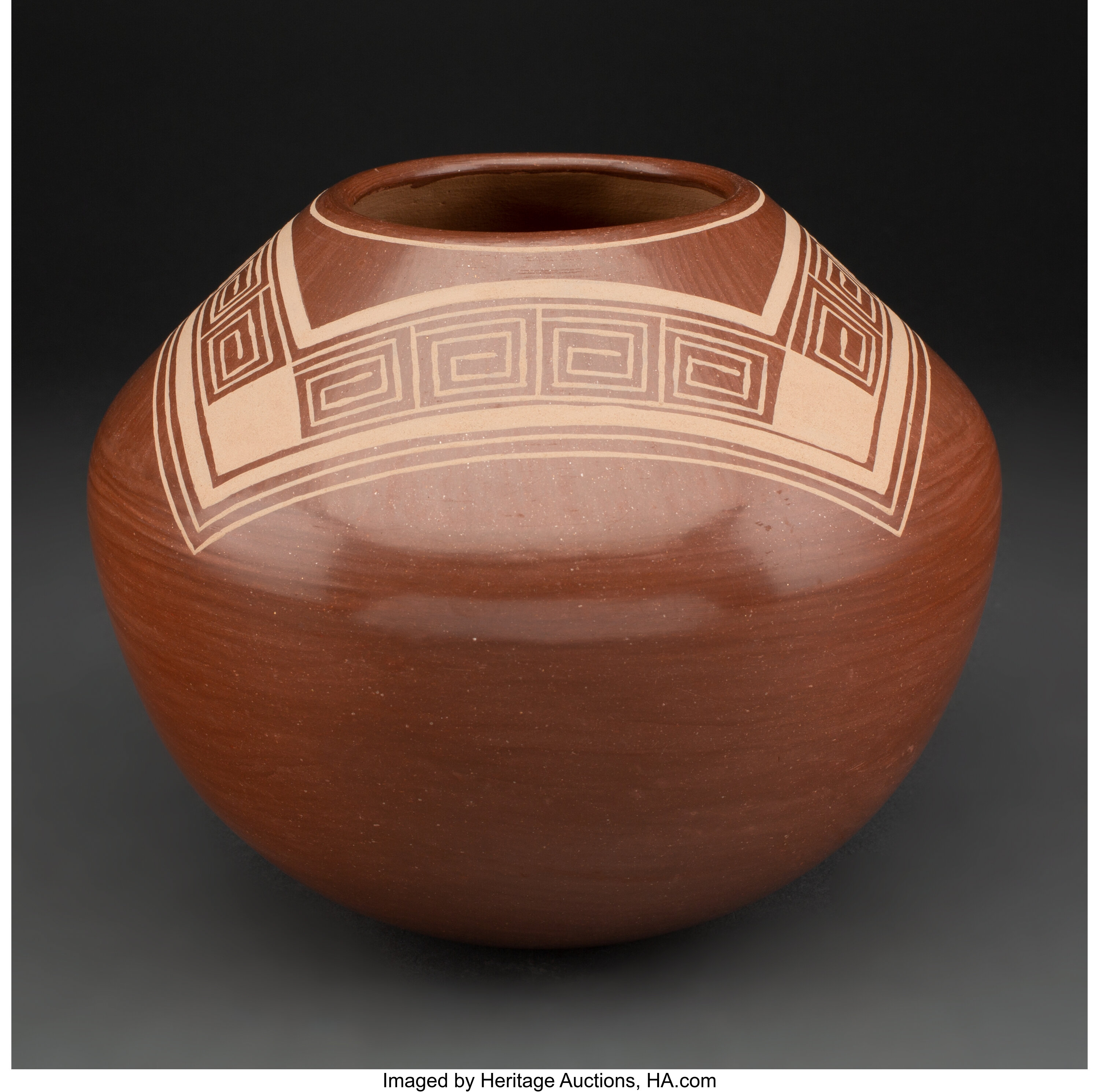 A Nambe Brownware Jar ... American Indian Art Pottery | Lot #70087 ...