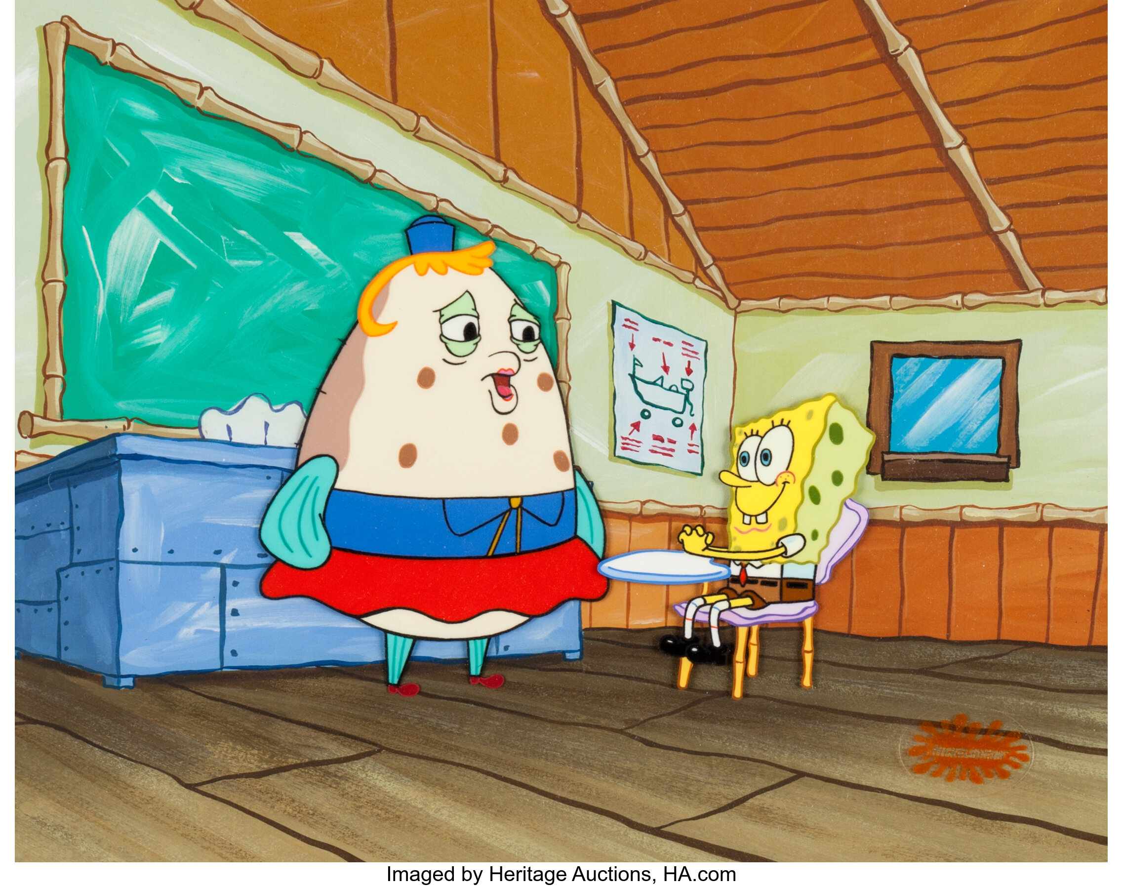 SpongeBob SquarePants "Hall Monitor" Mrs. Puff and SpongeBob | Lot ...