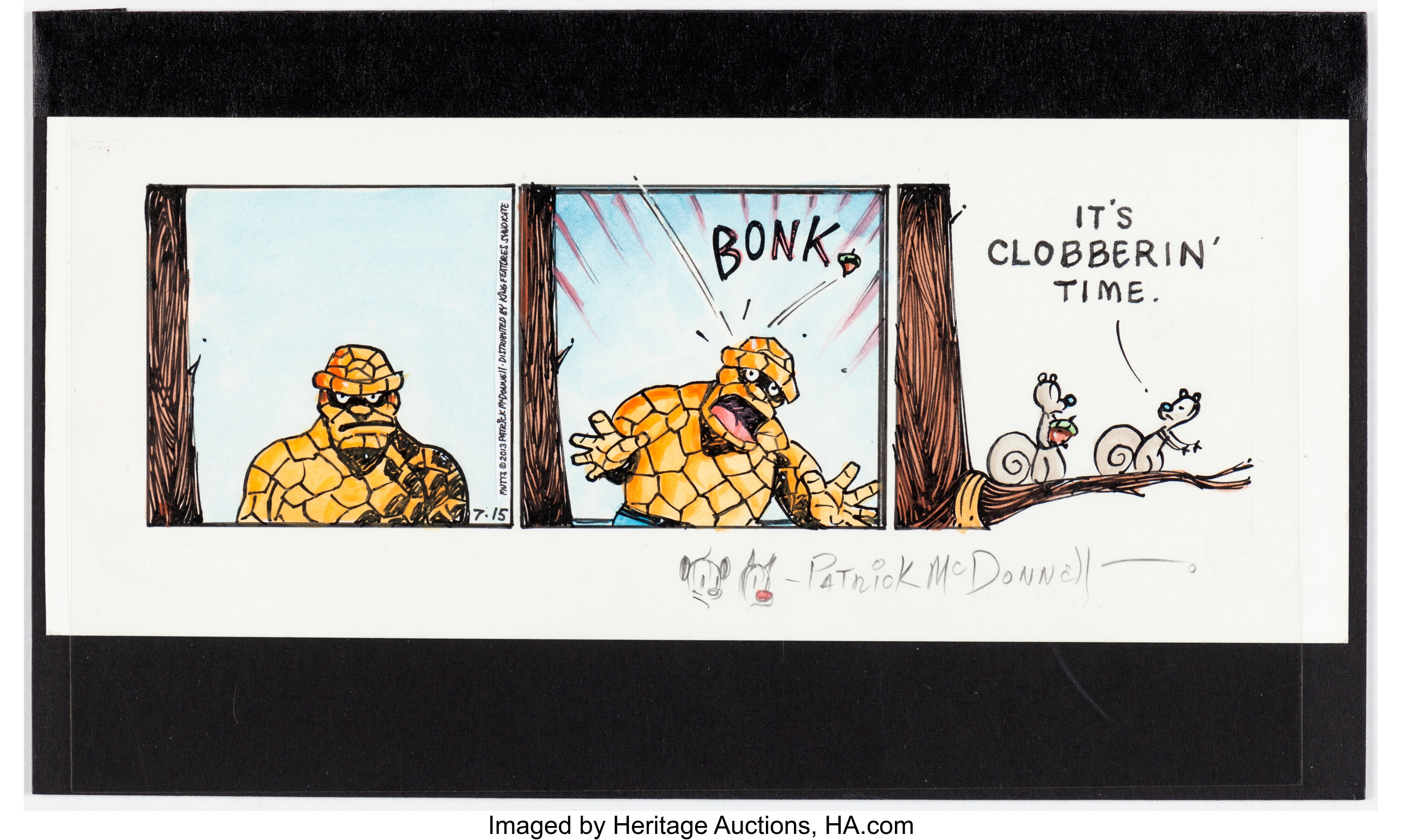 Patrick McDonnell Mutts Daily Comic Strip Original Art dated | Lot ...