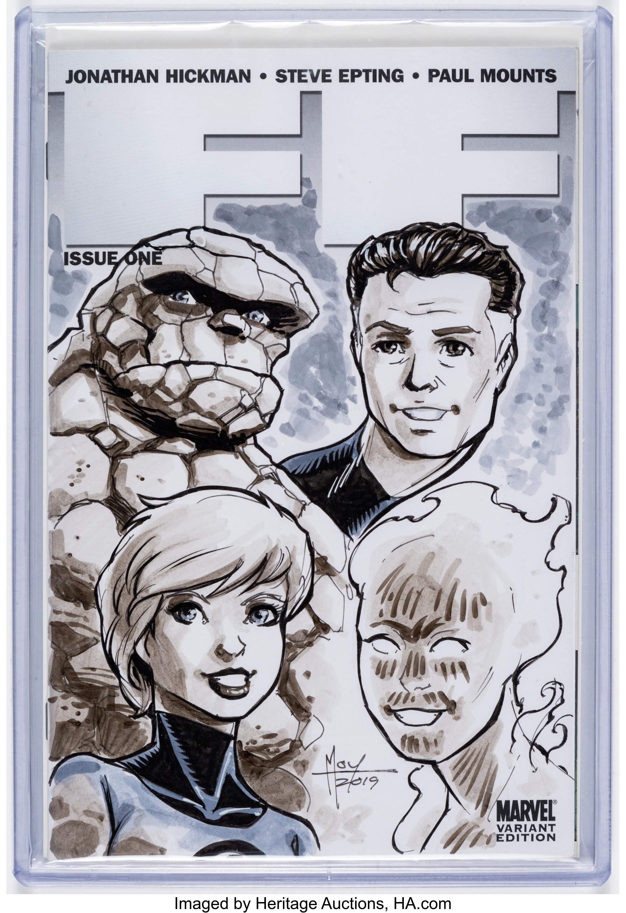 Jeff Moy FF 1 Variant Sketch Cover Edition Original Art (Marvel, | Lot ...