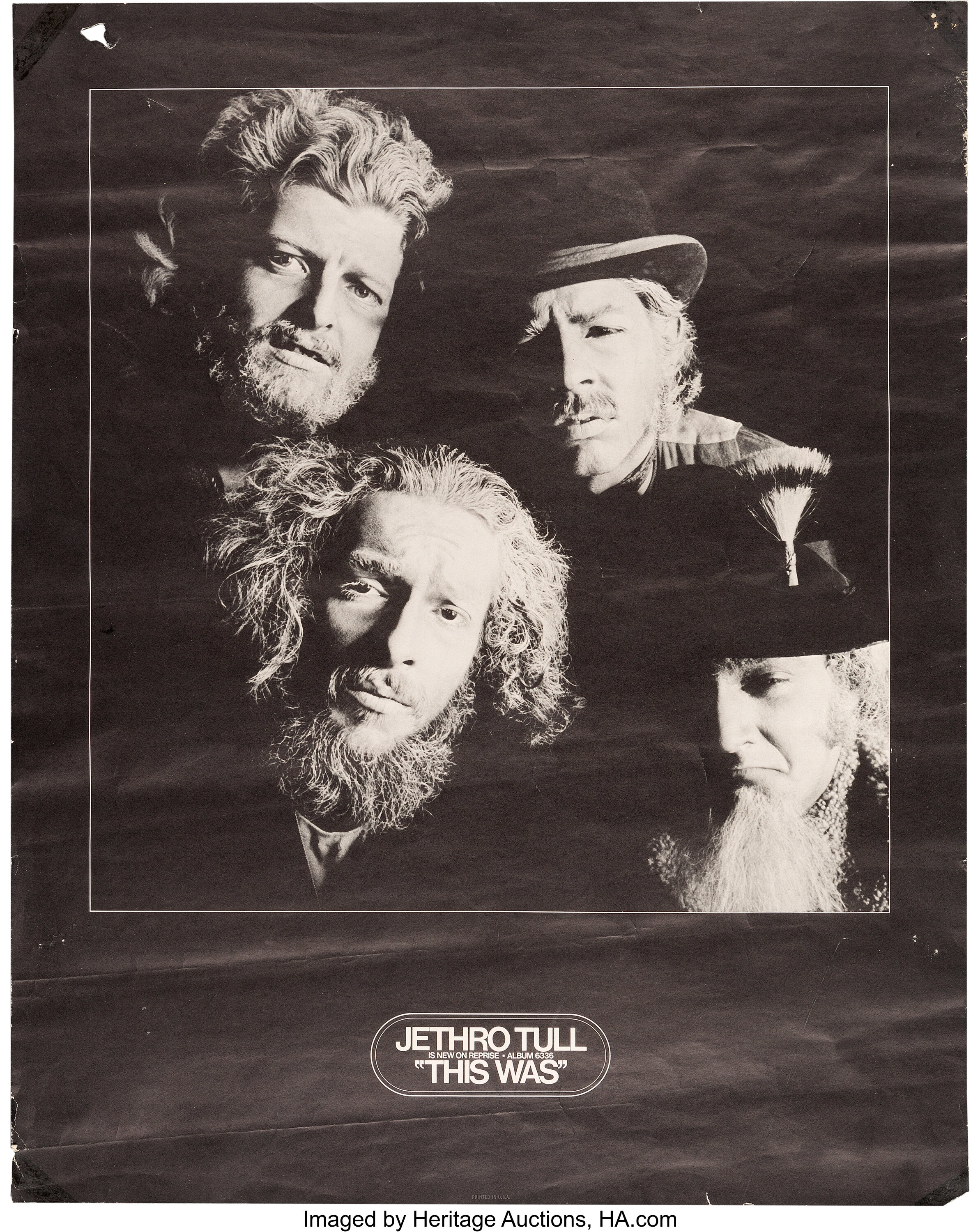 Jethro Tull 1969 This Was Reprise Records Promo Poster.... Music | Lot ...