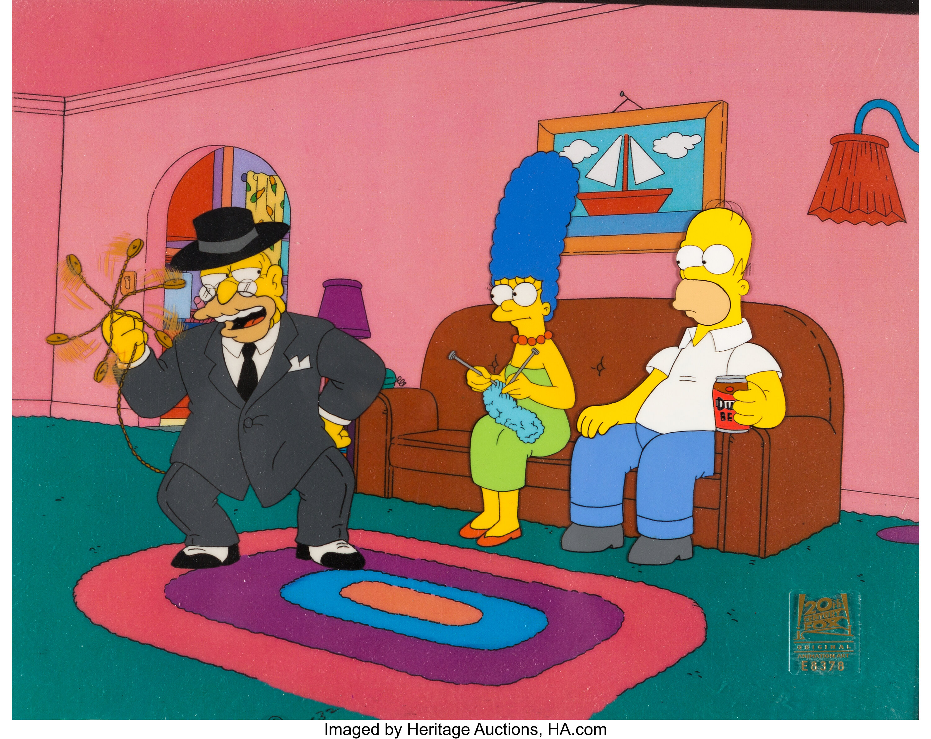 The Simpsons "The Old Man and the Key" Homer, Marge and Grandpa | Lot ...