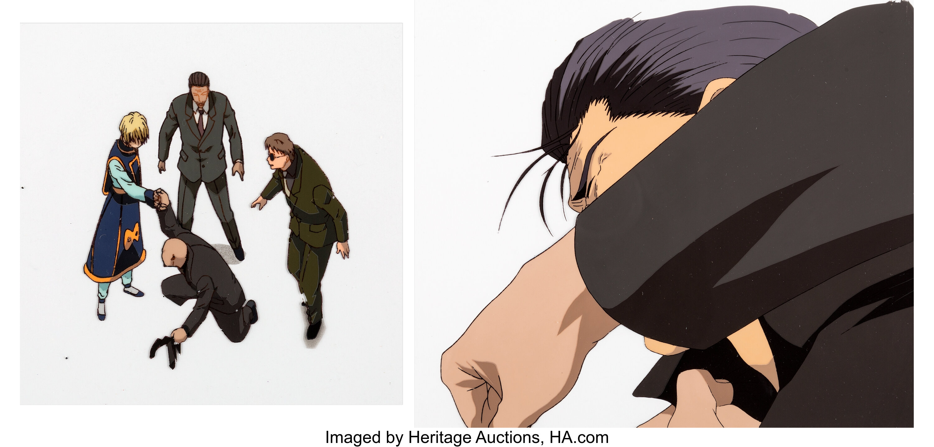 Hunter x Hunter Kurapika, Zenji, and Bodyguard Production Cel Setup ...