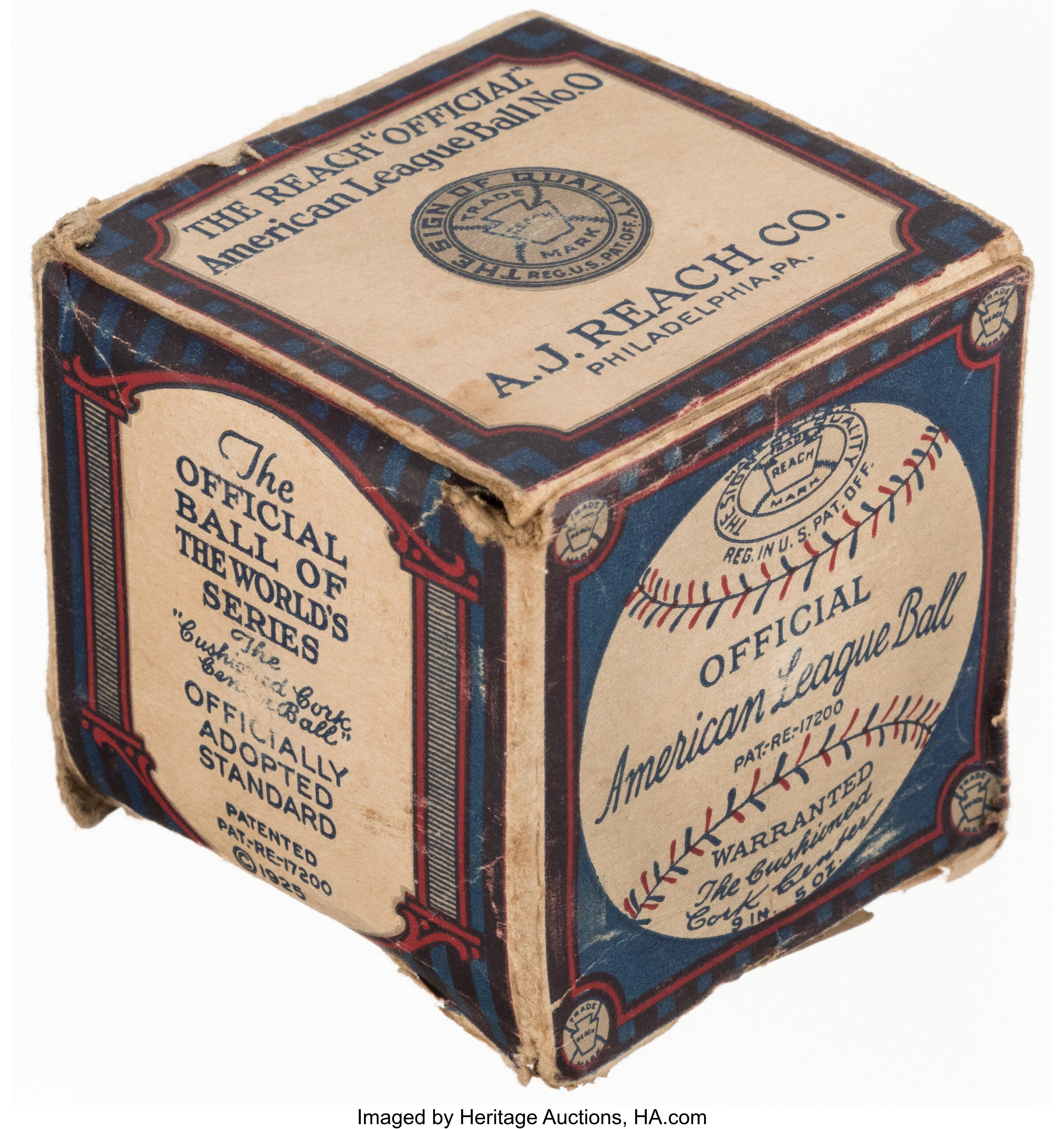 1929-31 Reach Official American League Baseball Box. ... Baseball | Lot ...