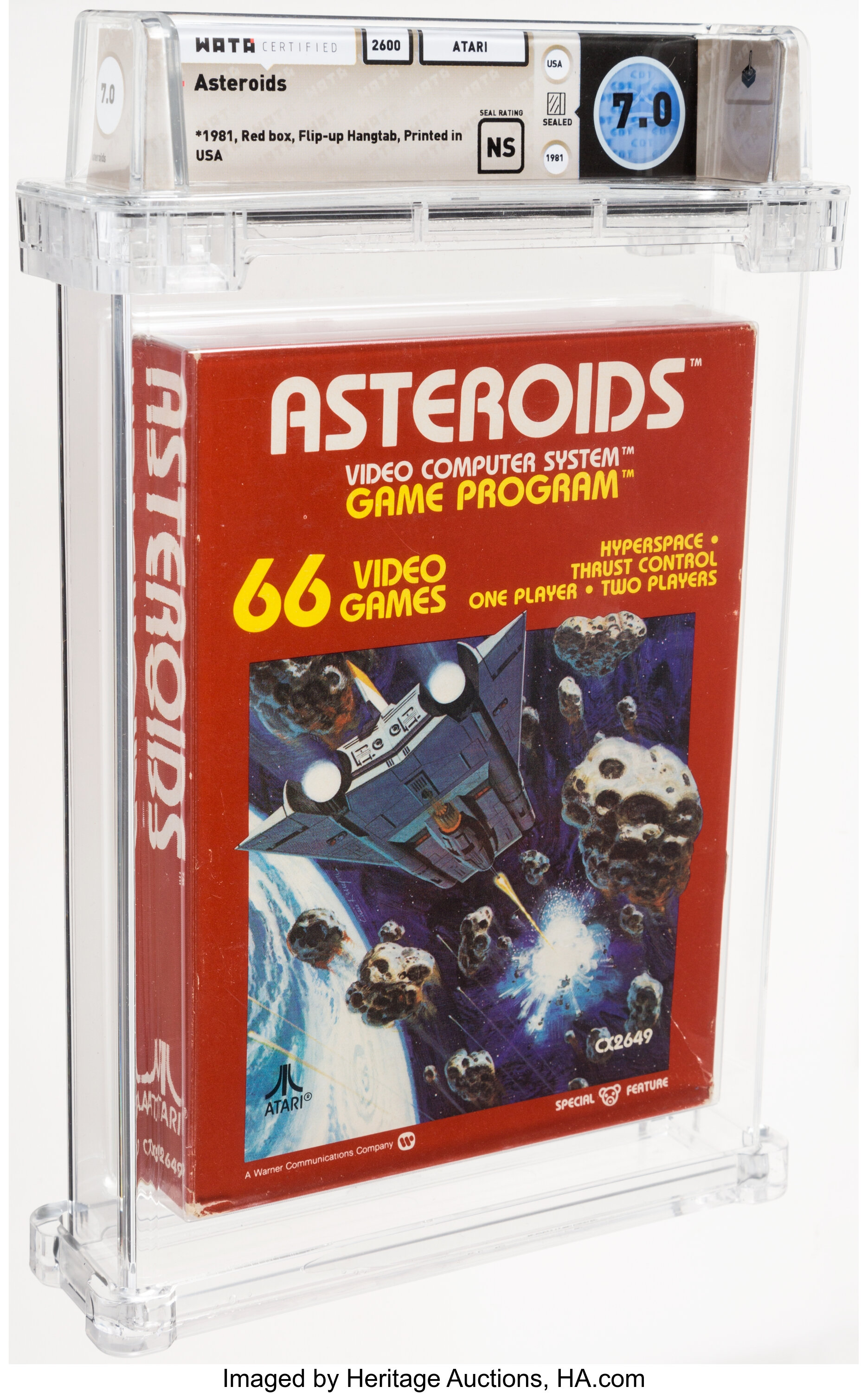 Asteroids - Wata 7.0 NS Glue Seal [1981 Red Box], 2600 Atari 1981 | Lot ...