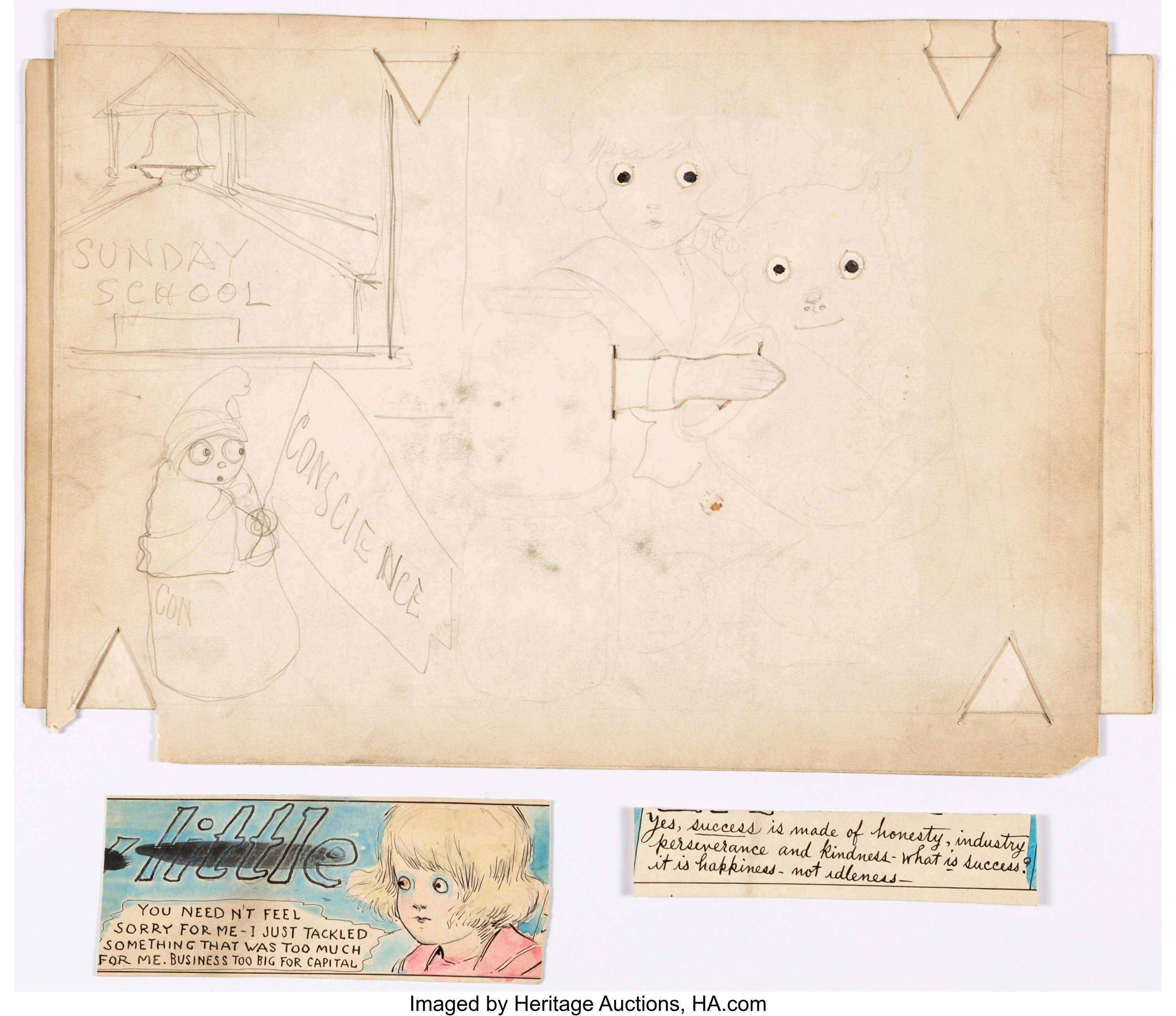 Richard F. Outcault Buster Brown Bits and Pieces Illustrations | Lot ...