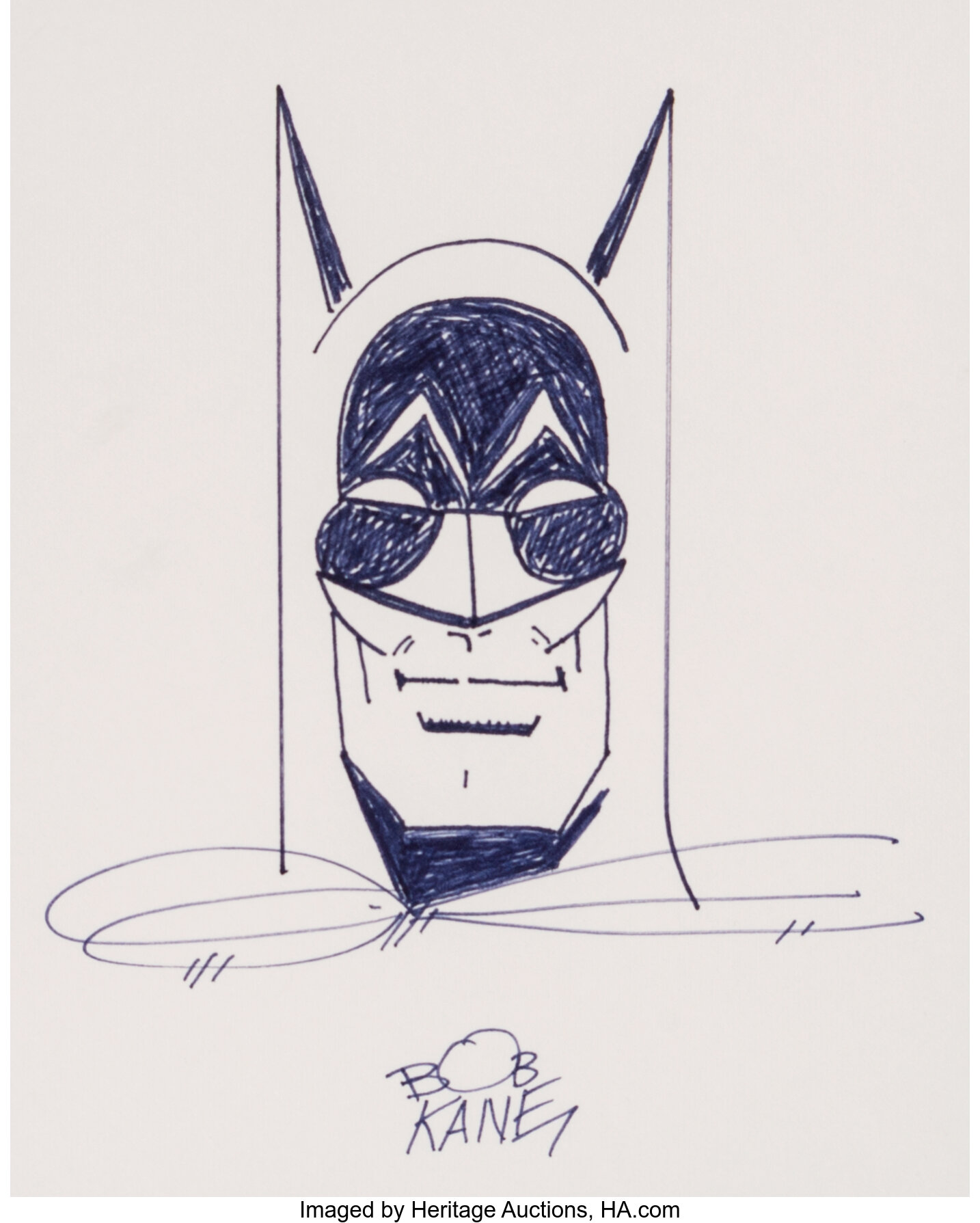 Bob Kane - Batman Sketch Original Art (undated).... Original Comic ...