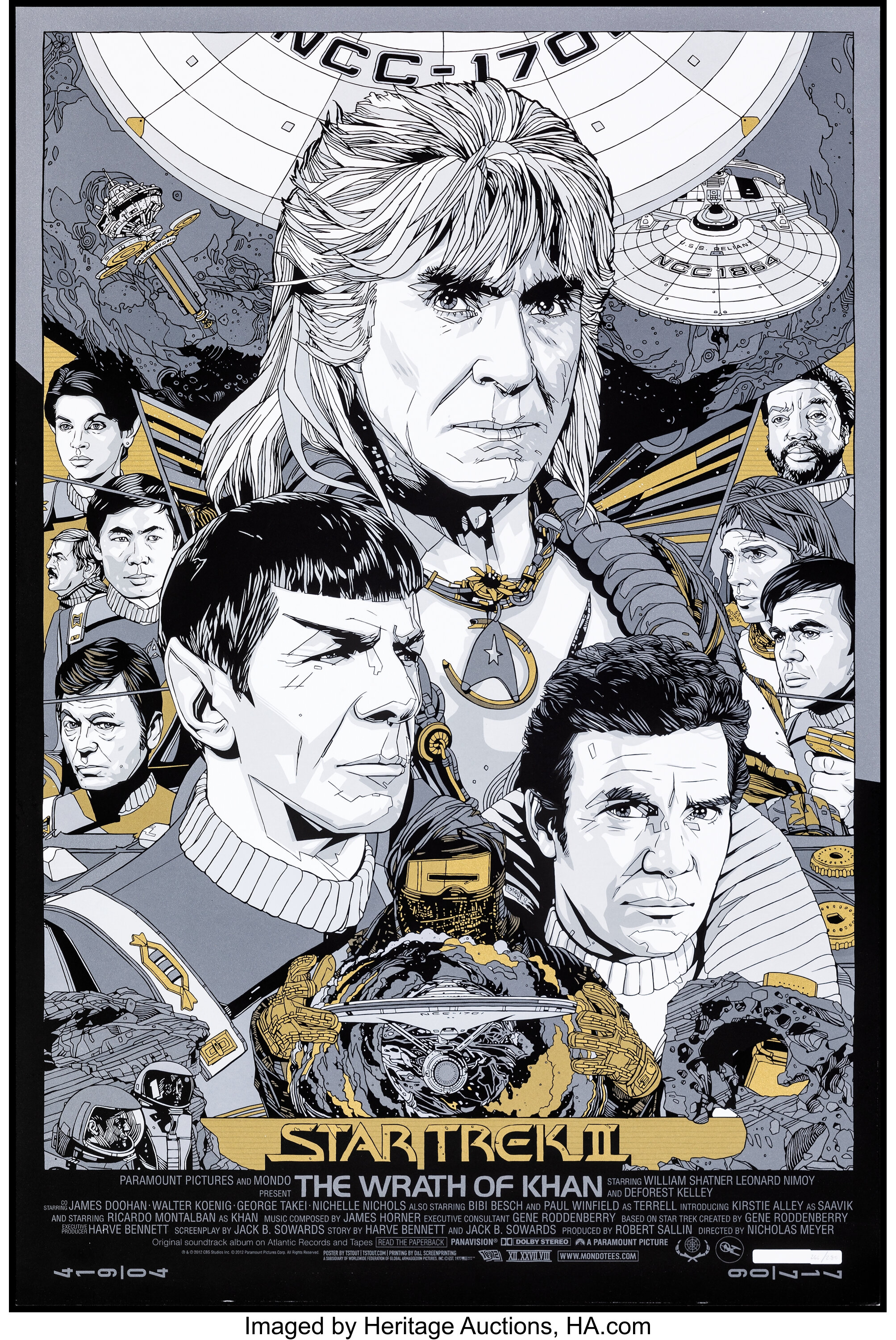 Star Trek II: The Wrath of Khan, 266/280 by Tyler Stout (Mondo, | Lot ...