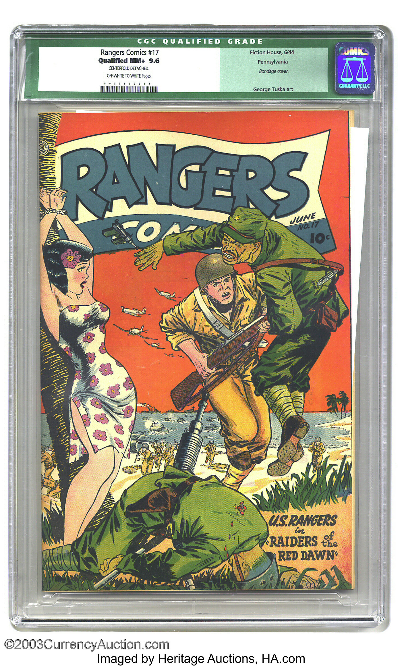 Rangers Comics #17 Pennsylvania pedigree (Fiction House, 1944) | Lot ...