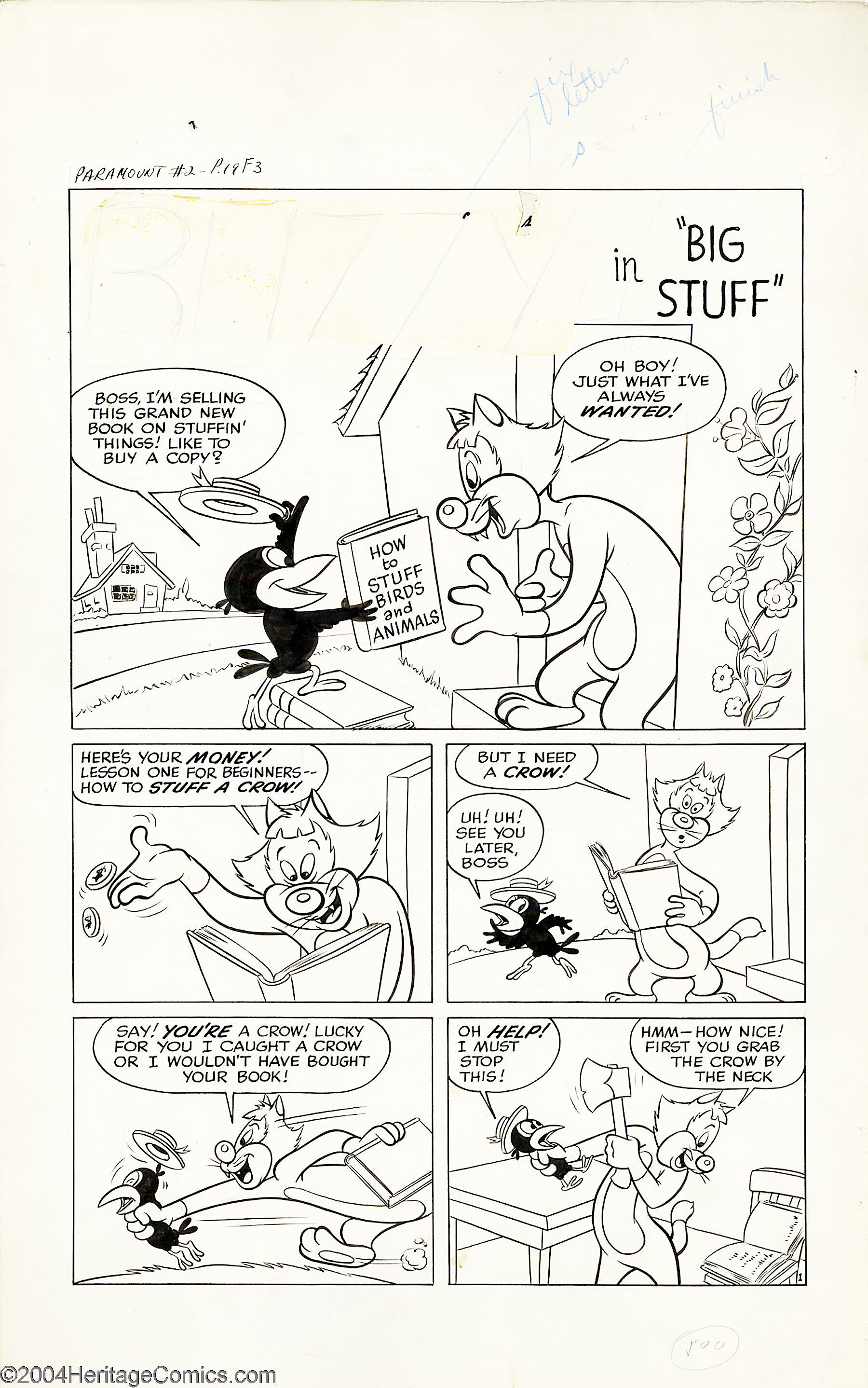 Dave Tendlar - Original Art for Harvey Comic Hits #62, Complete | Lot ...