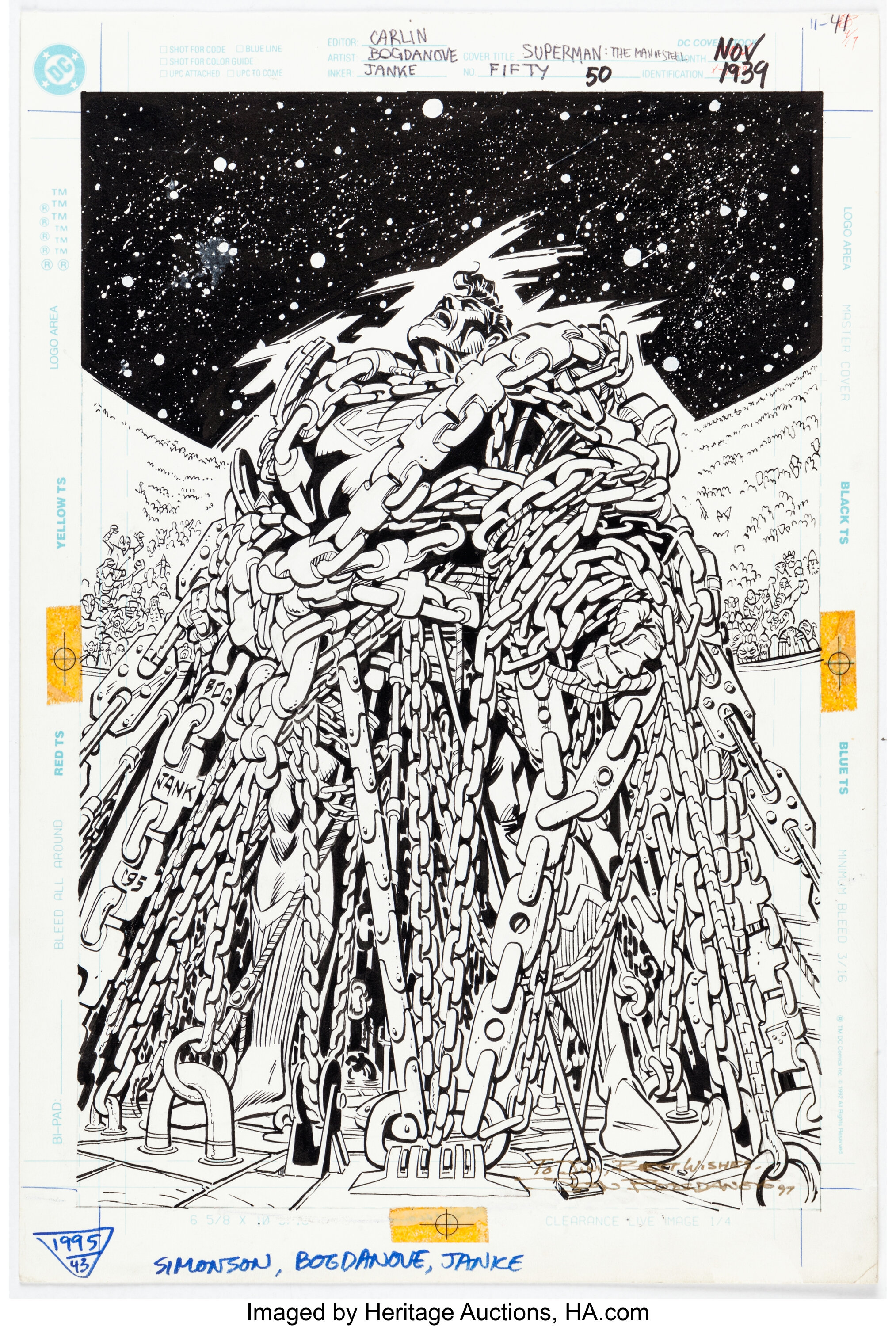 Jon Bogdanove and Dennis Janke Superman: The Man of Steel #50 Cover ...