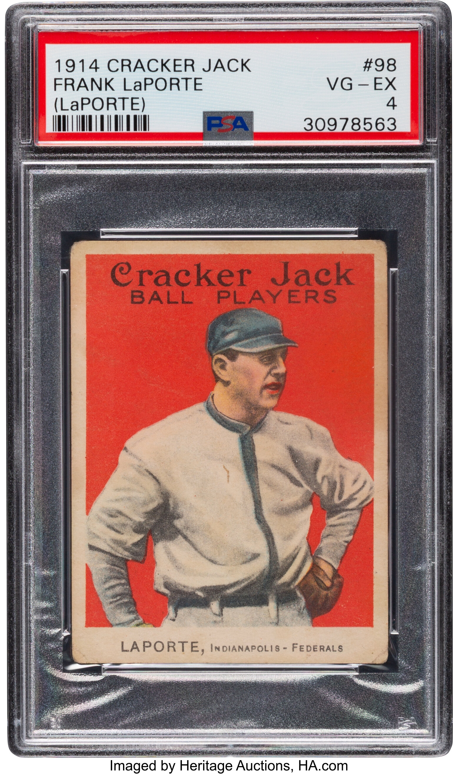 1914 Cracker Jack Frank LaPorte #98 PSA VG-EX 4.... Baseball Cards ...