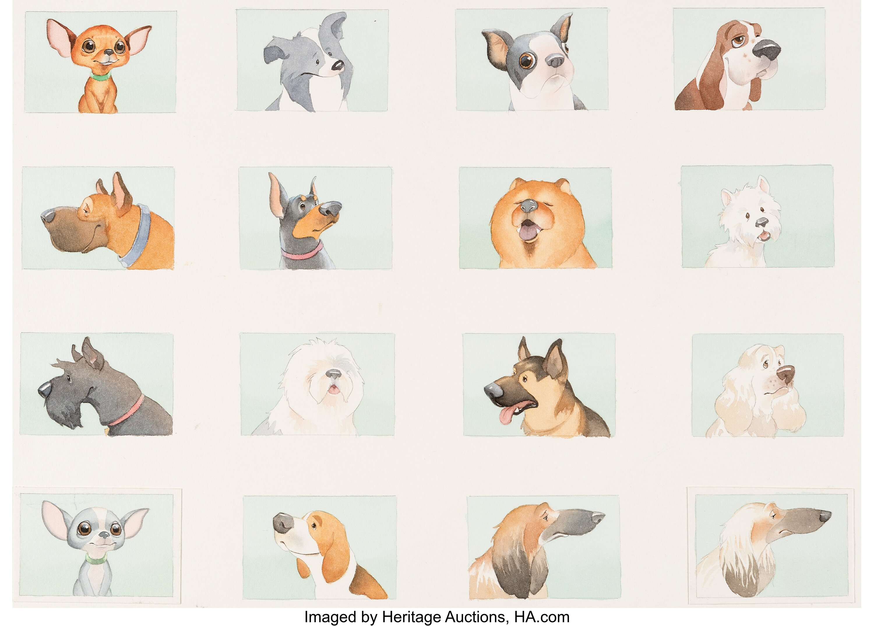 Lilo and Stitch Dog Character Concept Painting (Walt Disney, | Lot ...