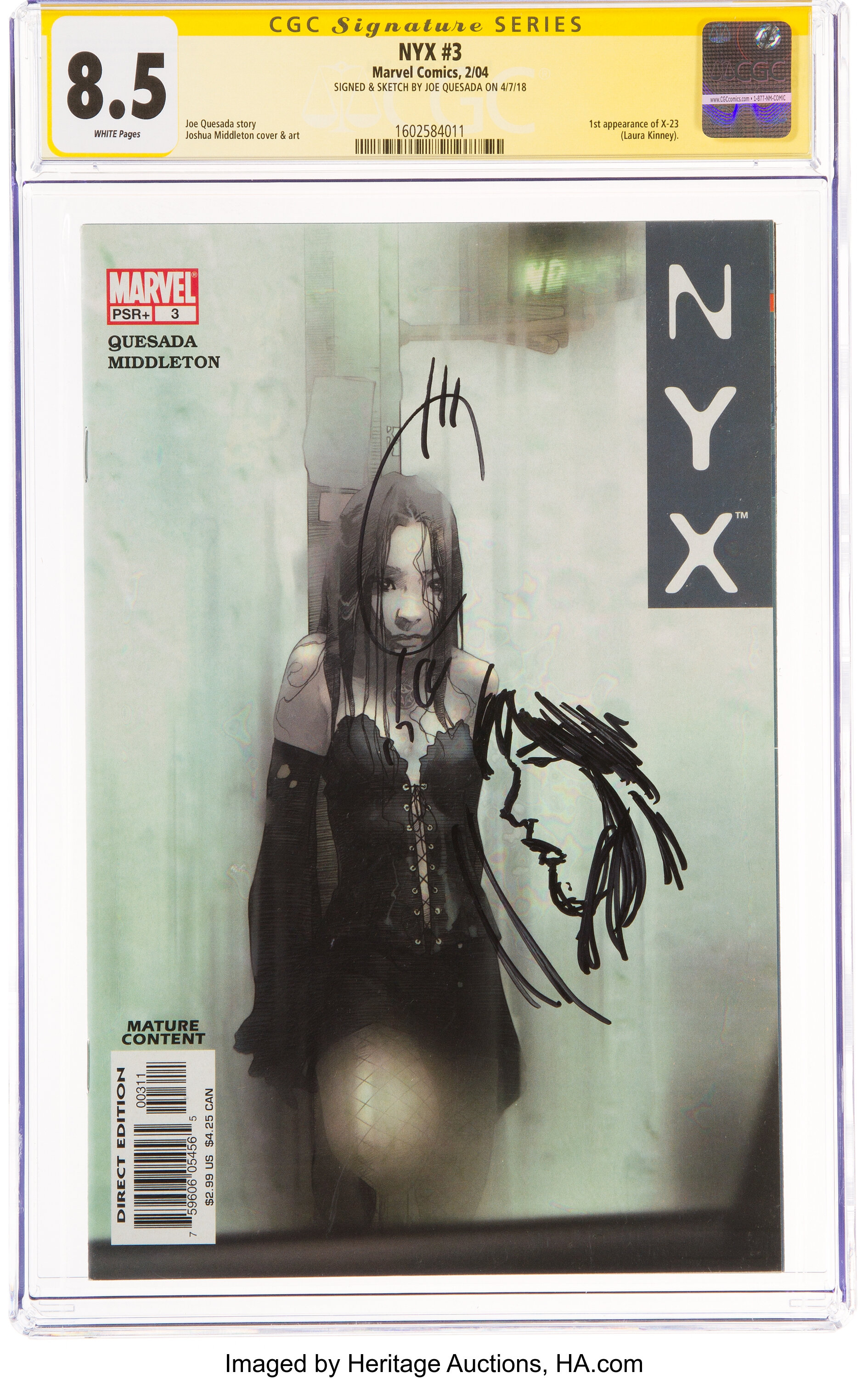 Joe Quesada NYX #3 Signature Series Cover Sketch Original Art | Lot ...
