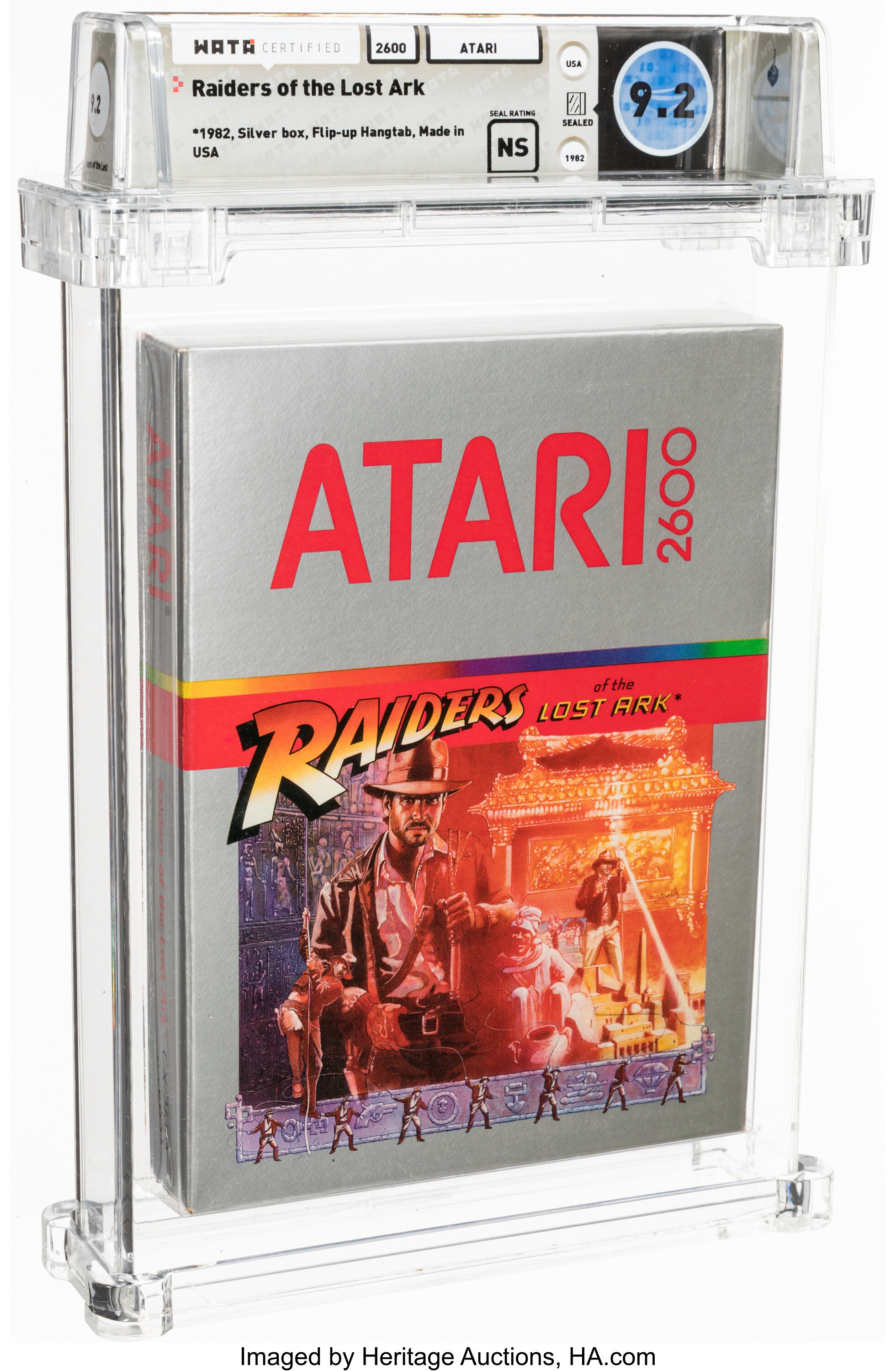 Raiders of the Lost Ark - Wata 9.2 NS Glue Seal, 2600 Atari 1982 | Lot ...