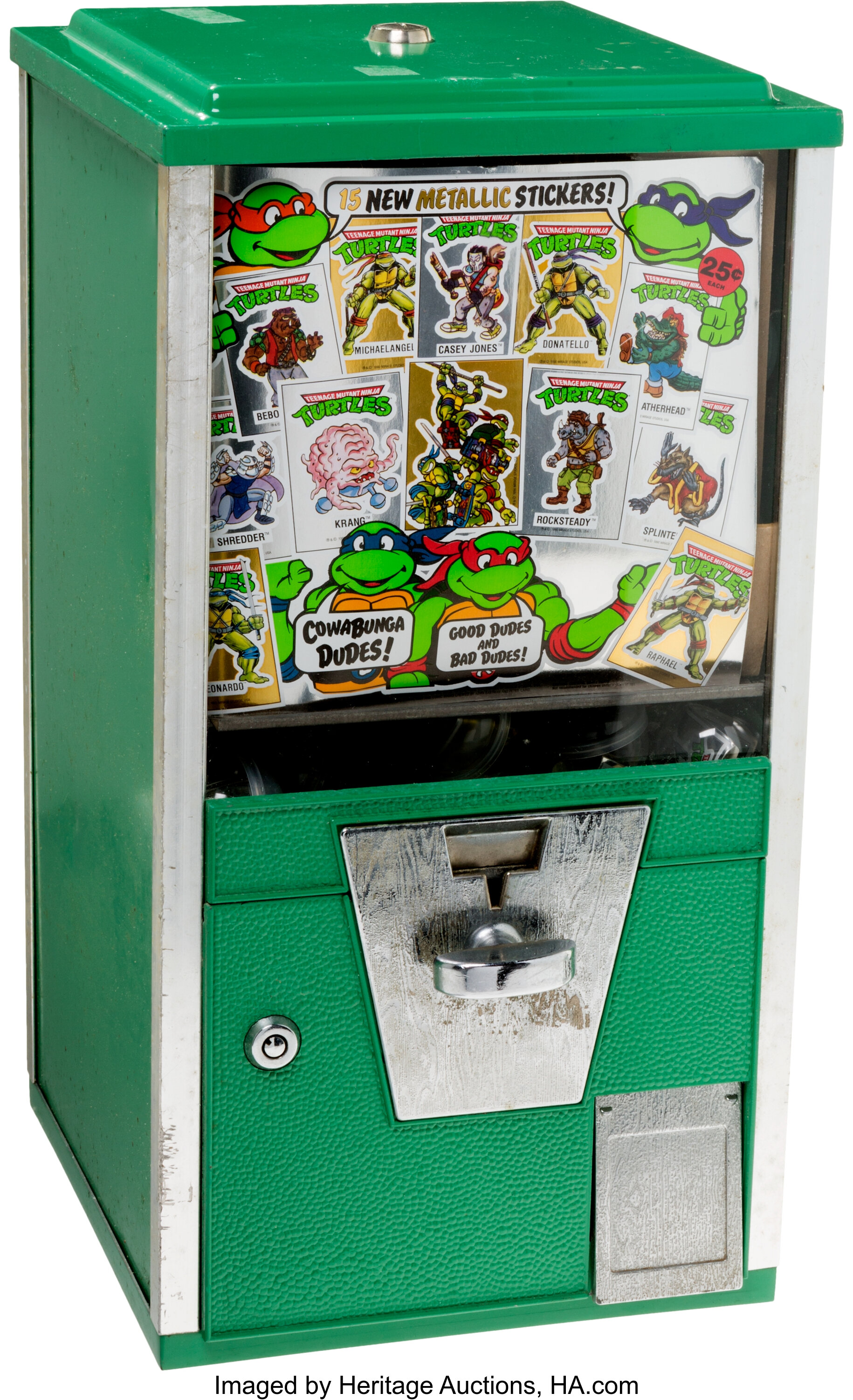 Teenage Mutant Ninja Turtle Sticker "Gumball Machine" Green w/ | Lot ...