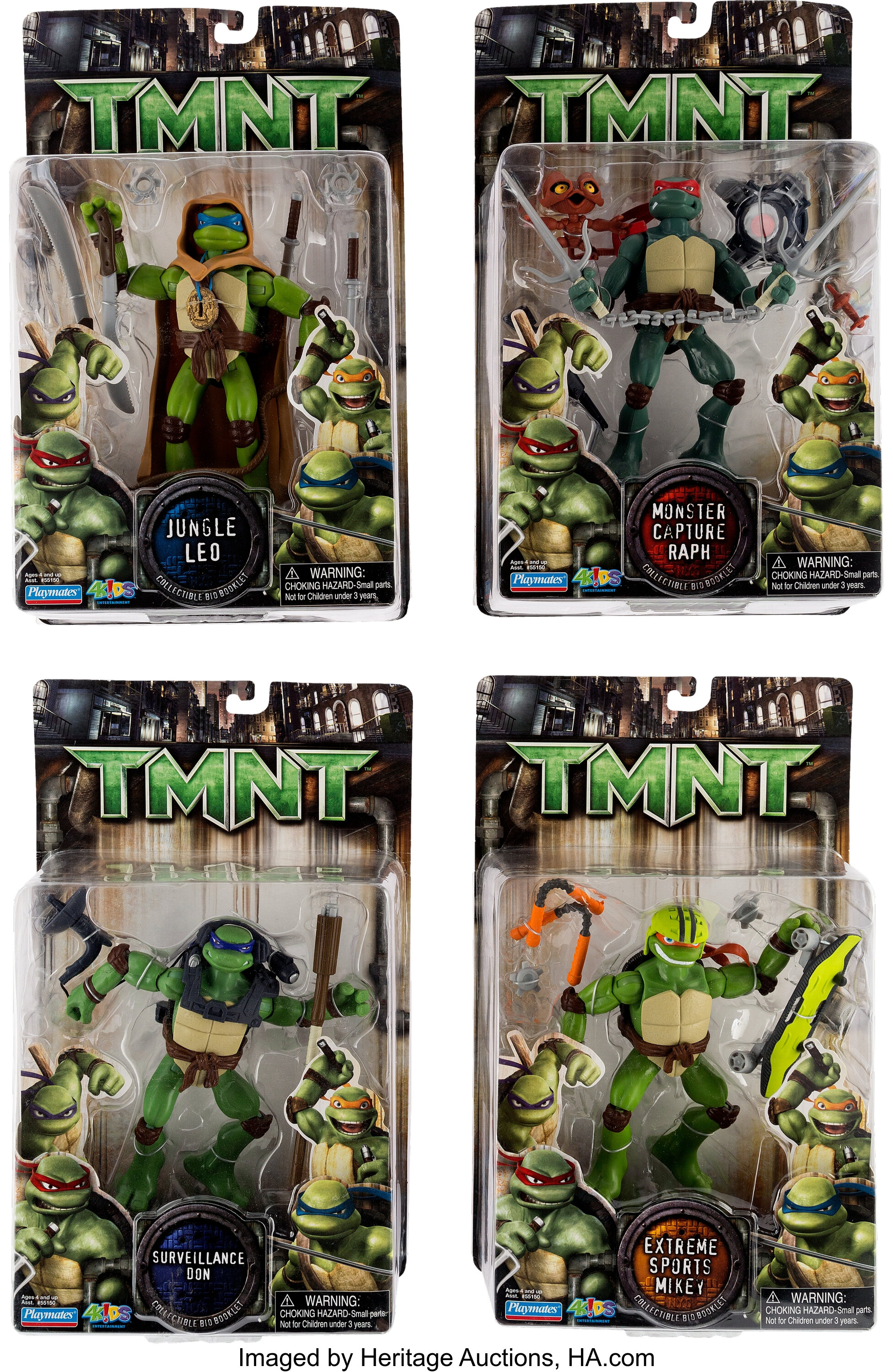 Teenage Mutant Ninja Turtles - TMNT Action Figures Group of 4 | Lot ...