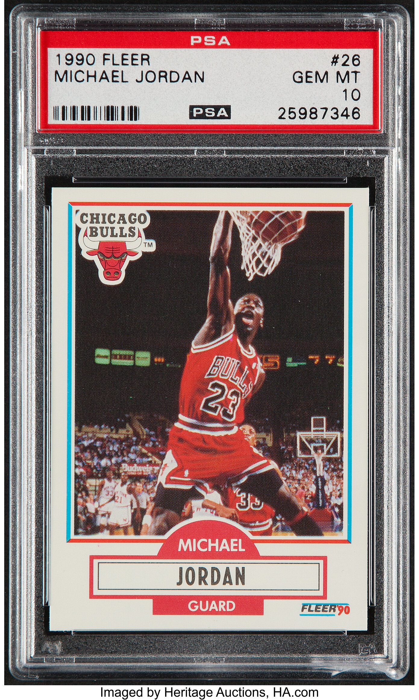 1990 Fleer Michael Jordan #26 PSA Gem Mint 10.... Basketball Cards ...
