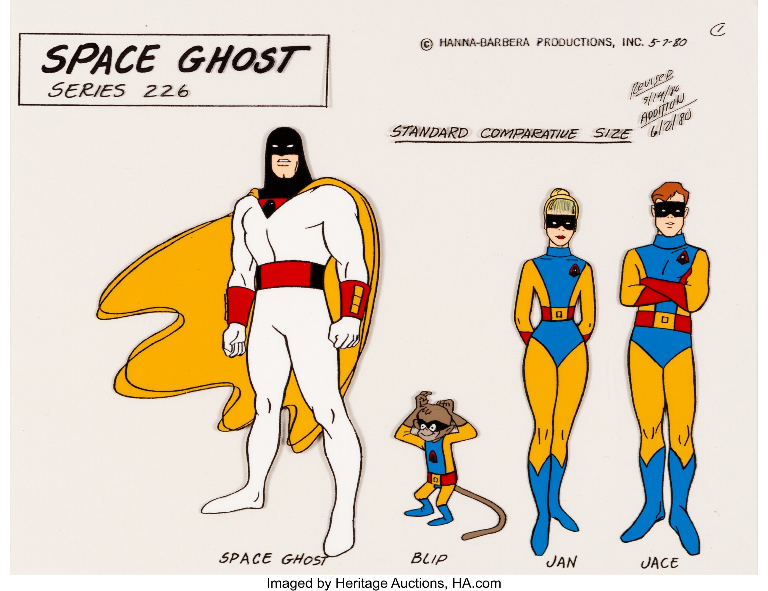 Space Stars Space Ghost Crew Color Model Cel (Hanna-Barbera, | LotID ...