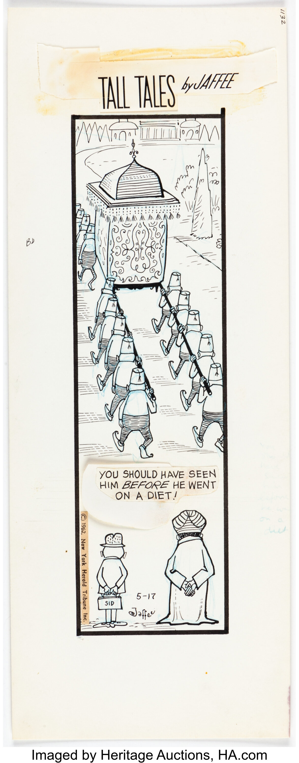 Al Jaffee Tall Tales Daily Comic Strip Original Art dated 5-17-62 | Lot ...