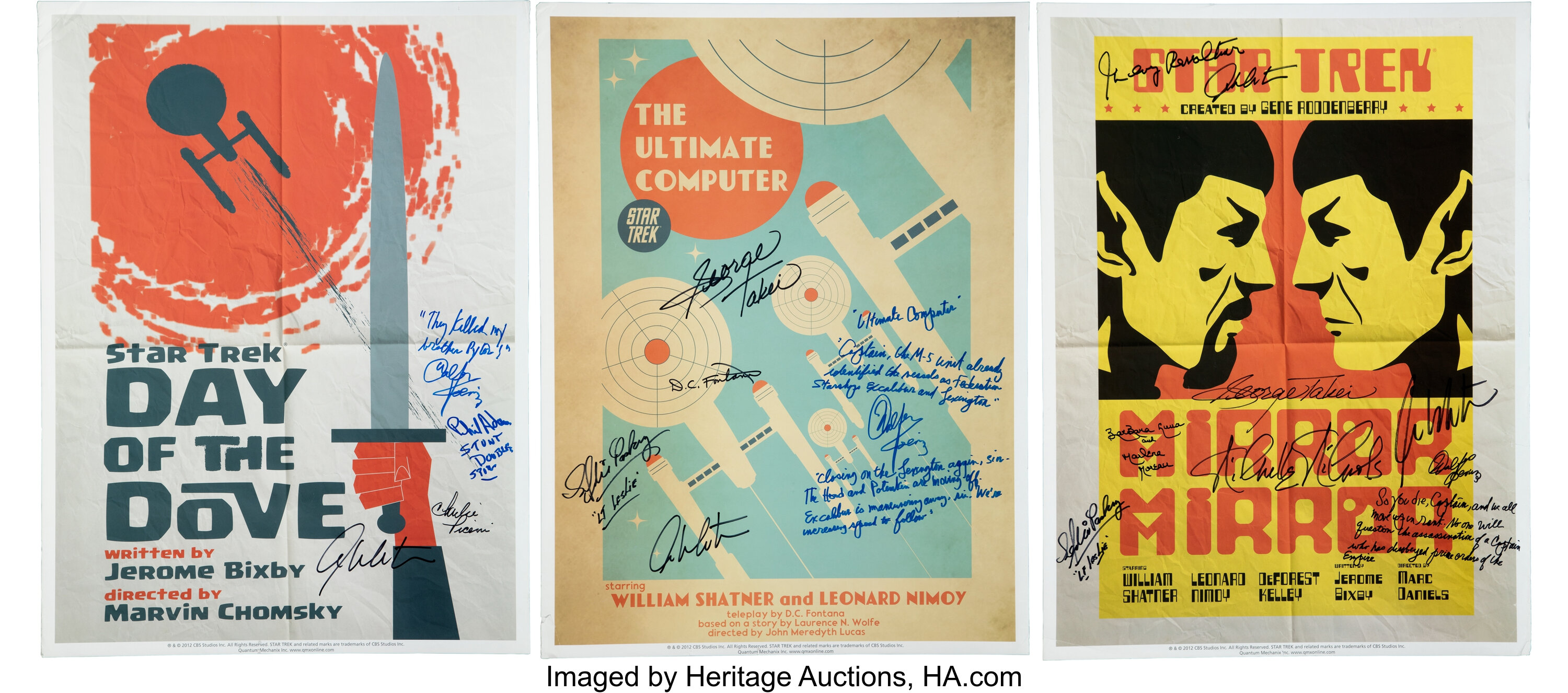 Set of (3) Star Trek: The Original Series Custom Episode Posters | Lot ...