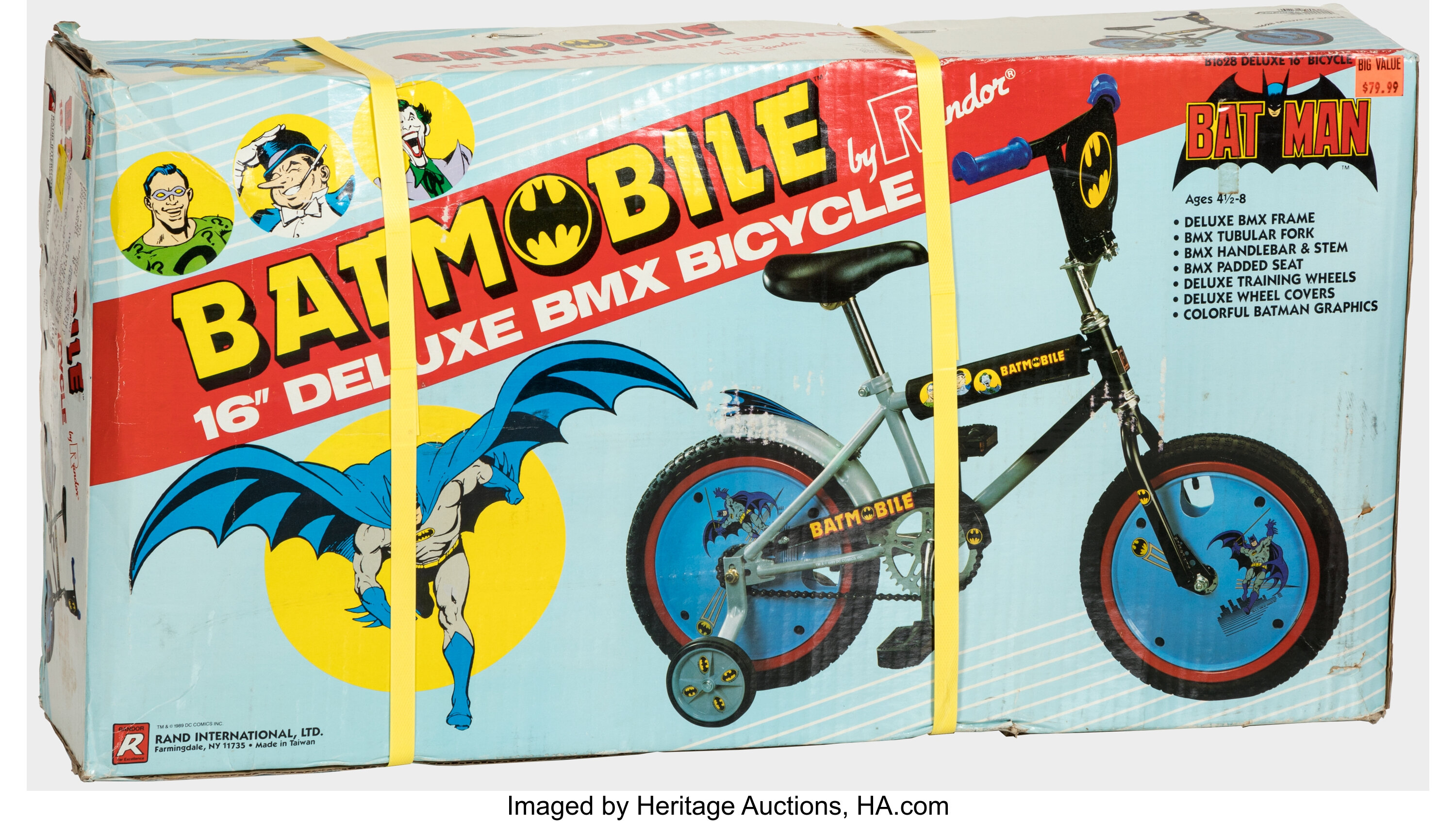 Batman Bicycle in Original Box (Randor, 1989).... Memorabilia | Lot ...