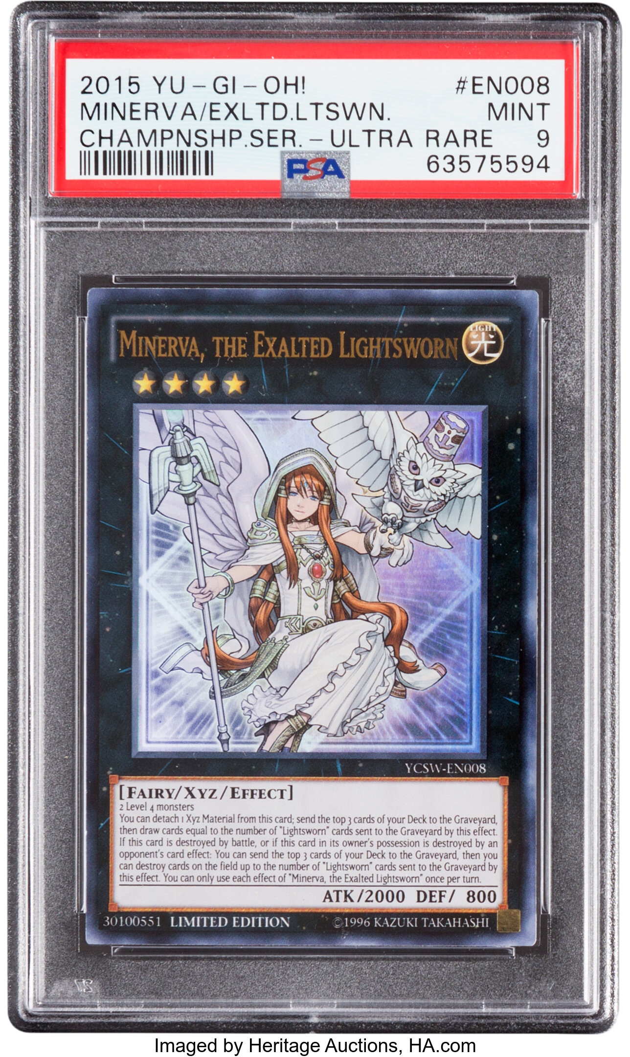 Yu-Gi-Oh! Minerva, The Exalted Lightsworn #EN008 Championship | Lot ...