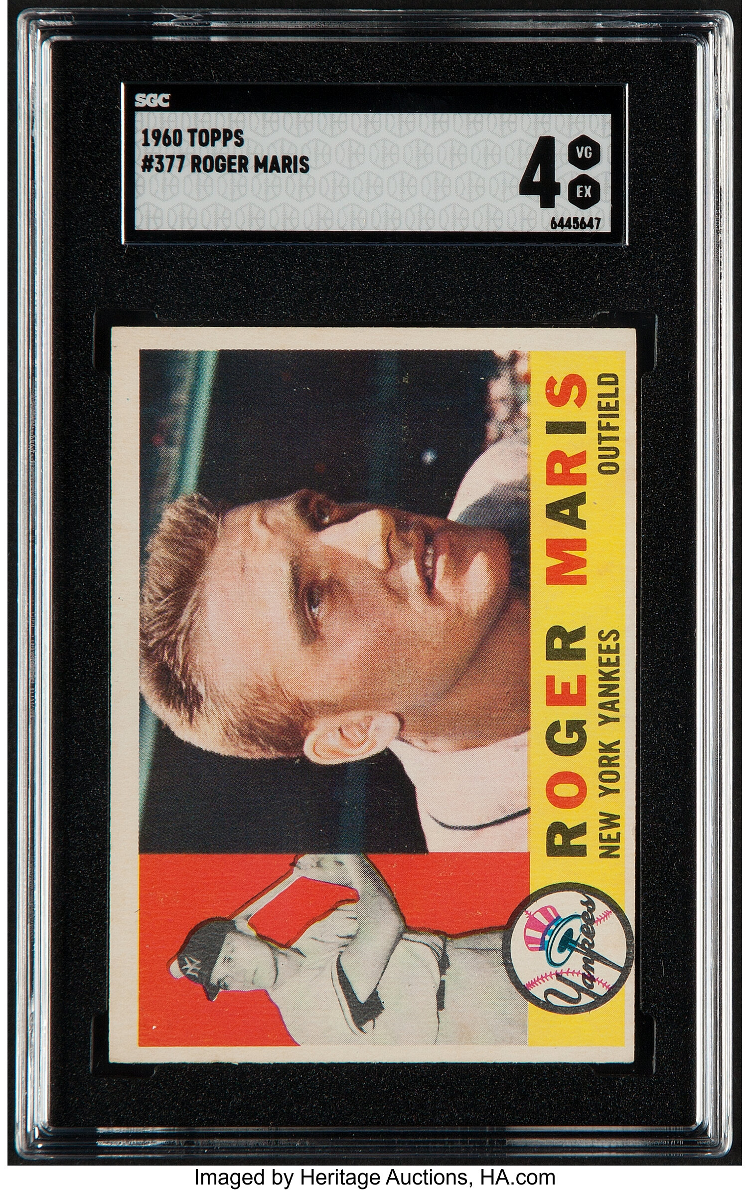 1960 Topps Roger Maris #377 SGC VG/EX 4.... Baseball Cards Singles ...
