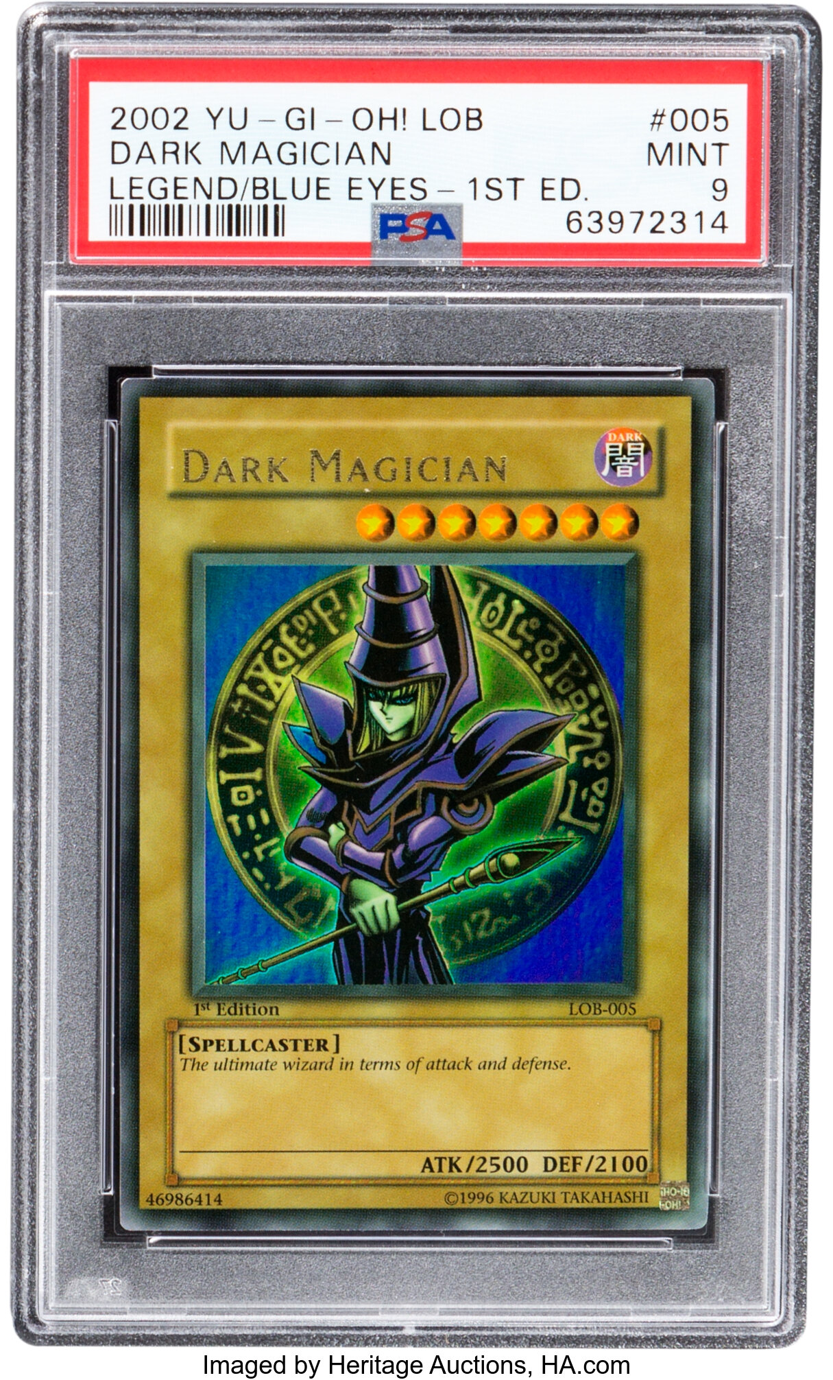 Yu-Gi-Oh! Dark Magician #005 First Edition Legend of Blue Eyes Set ...