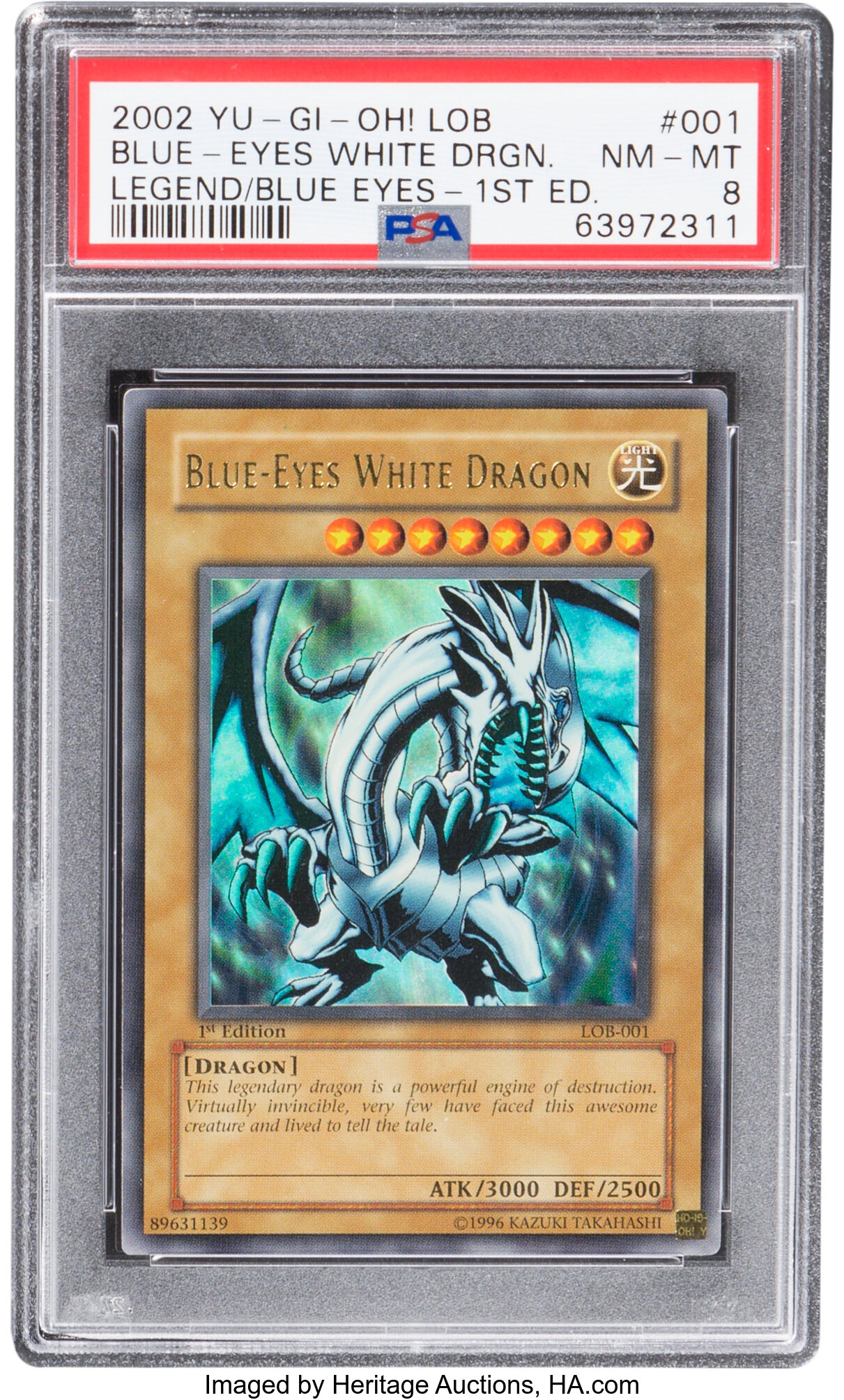 Yu-Gi-Oh! Blue-Eyes White Dragon #001 First Edition Legend of Blue ...