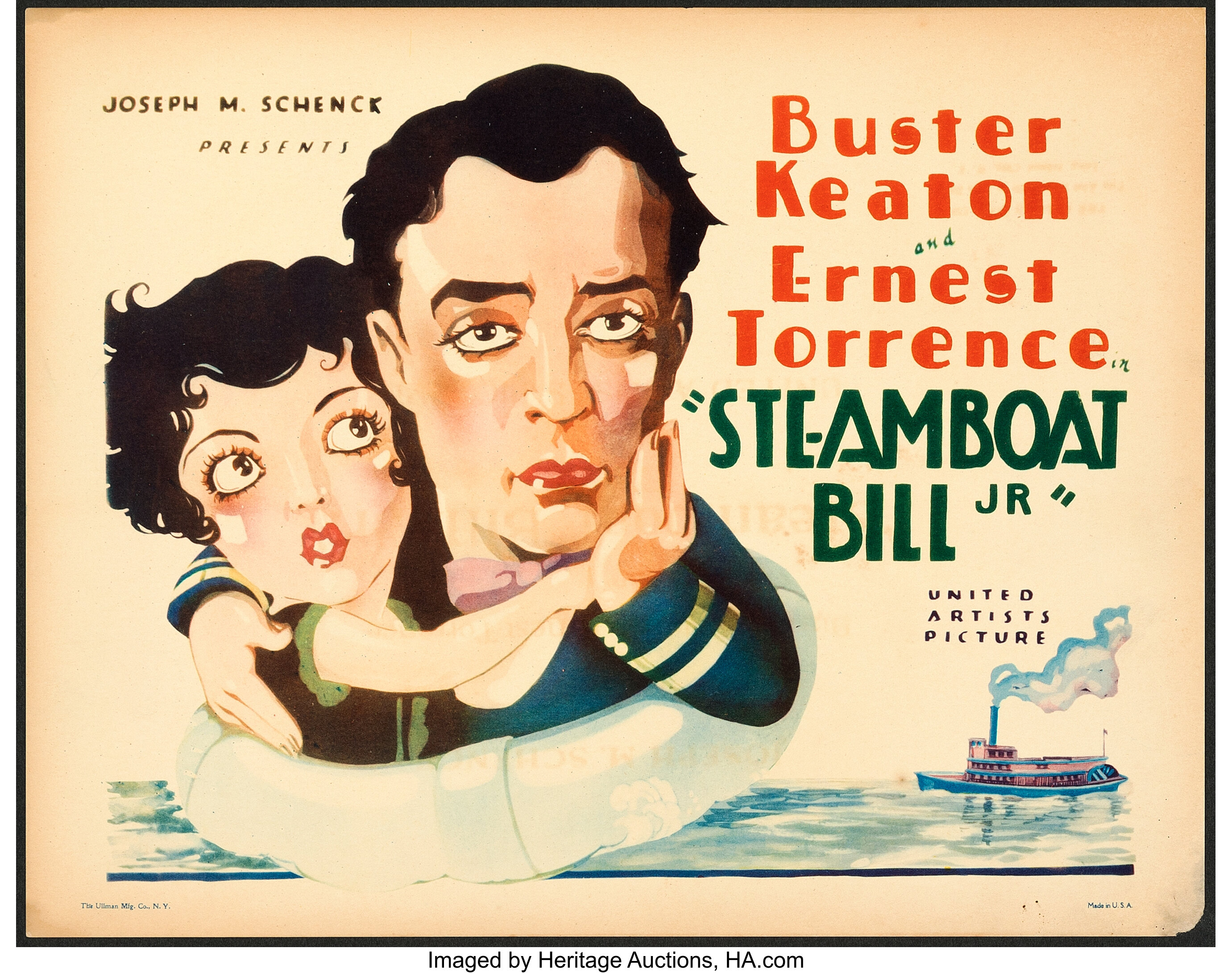 Steamboat Bill, Jr. (United Artists, 1928). Very Fine-. Title Lobby ...